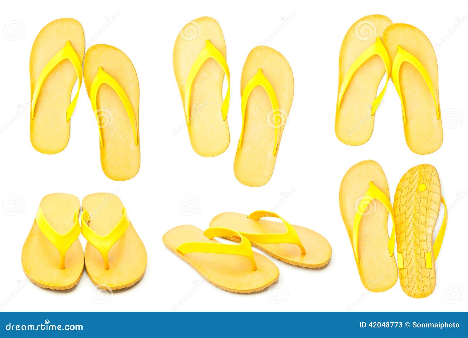 Yellow slippers stock image. Image of flops, flip, isolated - 42048773
