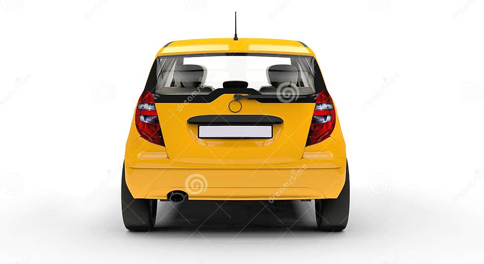 Yellow Small Car stock illustration. Illustration of side - 59004154