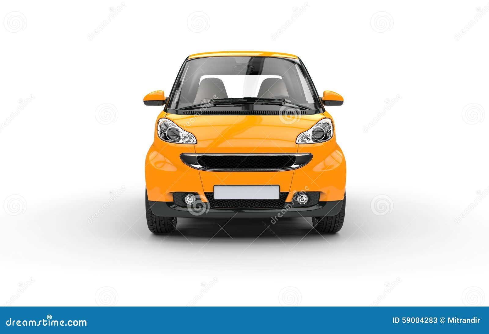 Yellow Small Car stock illustration. Illustration of automobile - 59004283