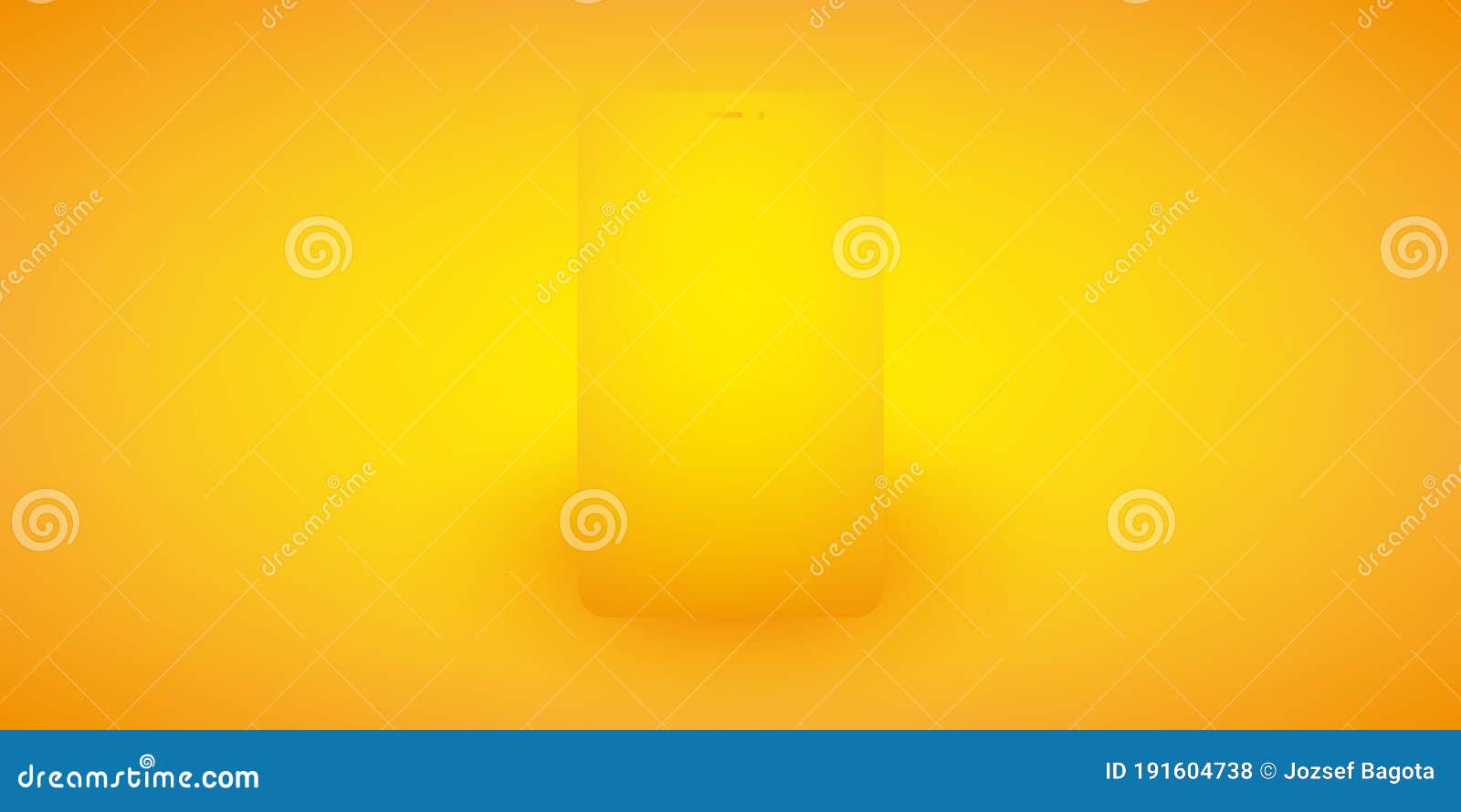 Yellow Smart Phone Shape, Vector Background Illustration Stock Vector ...