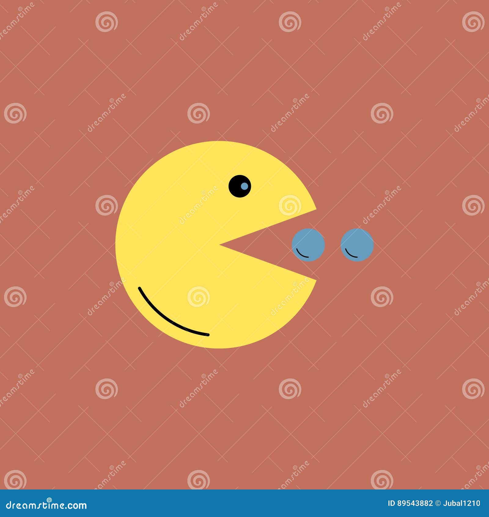 Yellow smile stock vector. Illustration of attack, ball - 89543882
