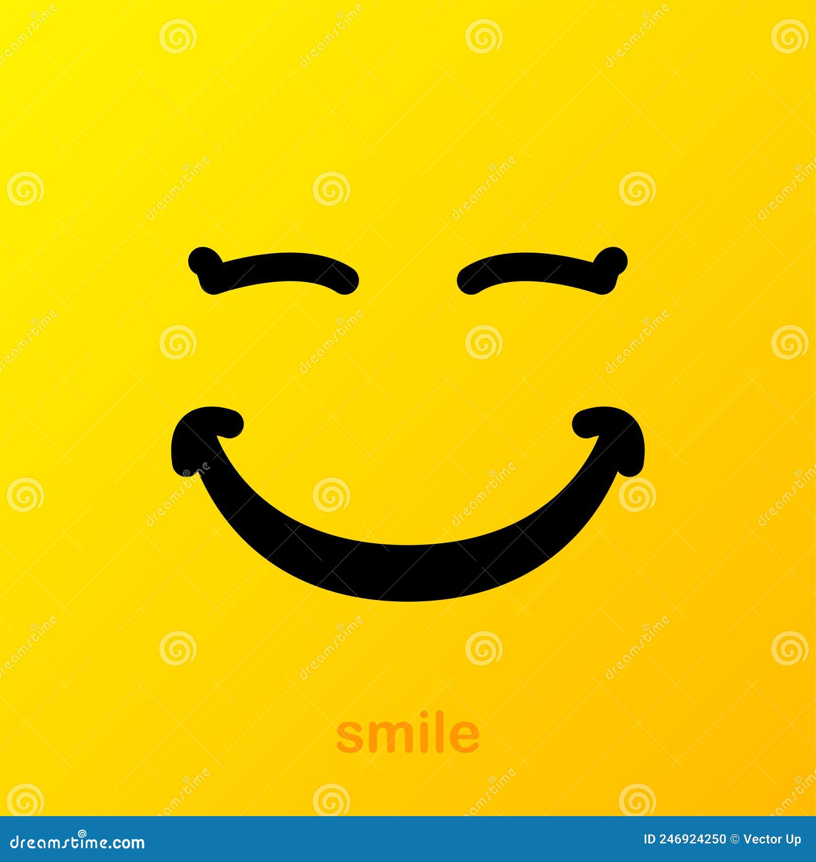 Yellow Smile. Smile Icon. Vector Emoticon Set. Vector Background Stock ...