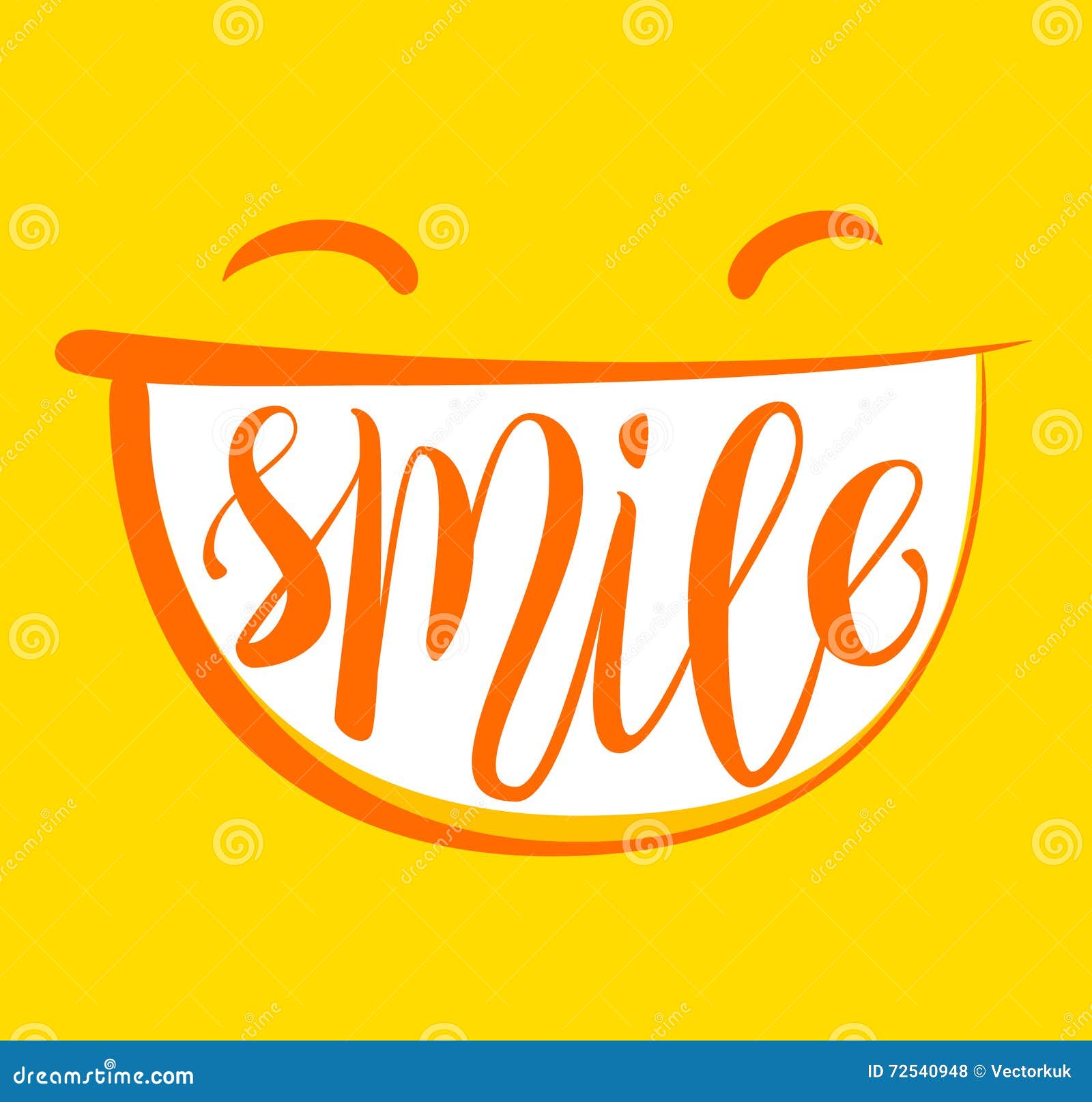 Yellow smile poster. stock illustration. Illustration of motivation ...