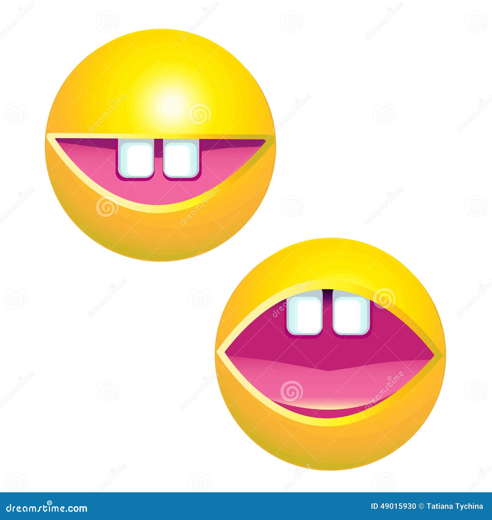 Yellow Smiley Face Vector Illustration | CartoonDealer.com #49015930