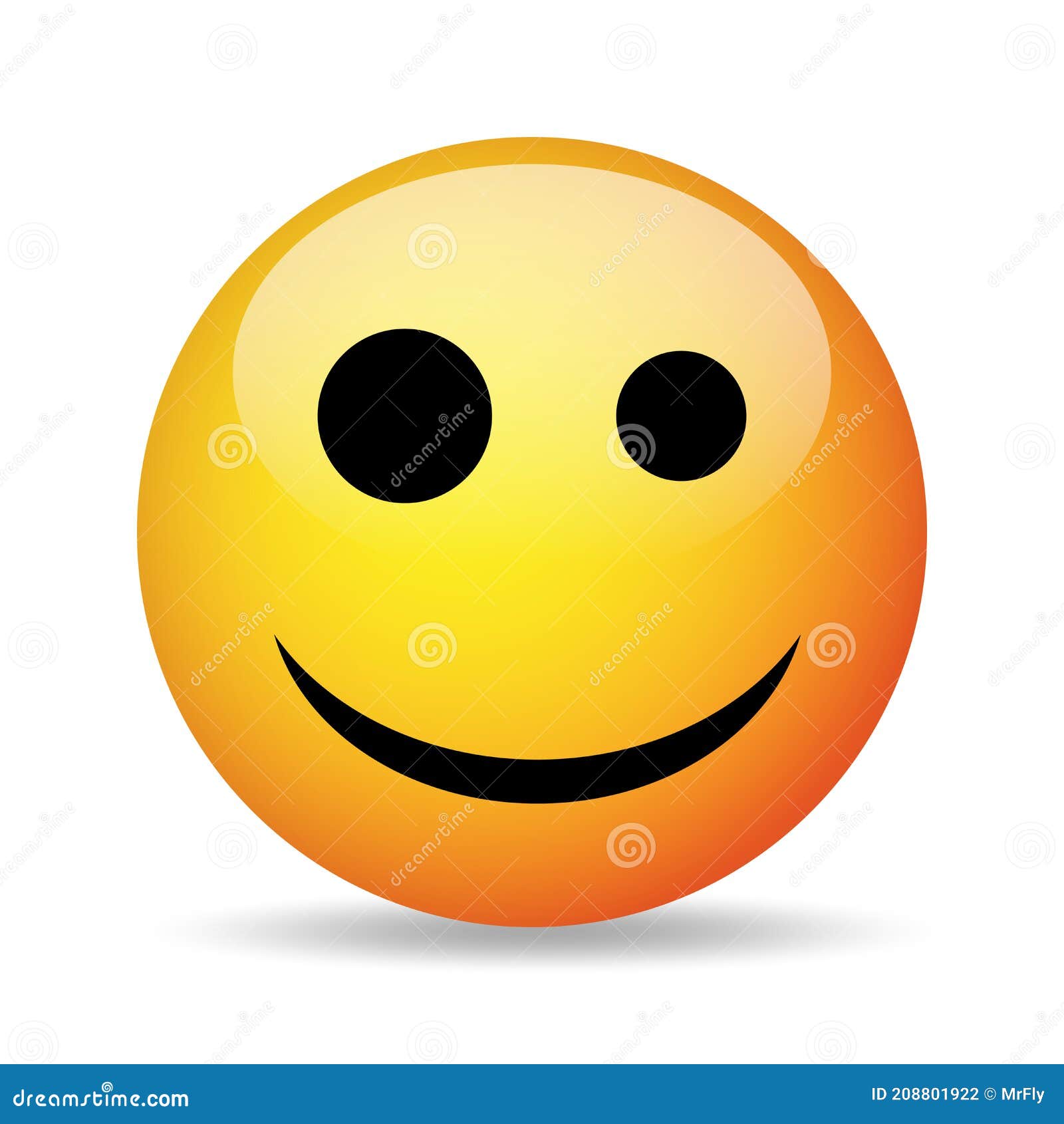 Yellow Smiley Face Vector Illustration Stock Vector - Illustration of ...