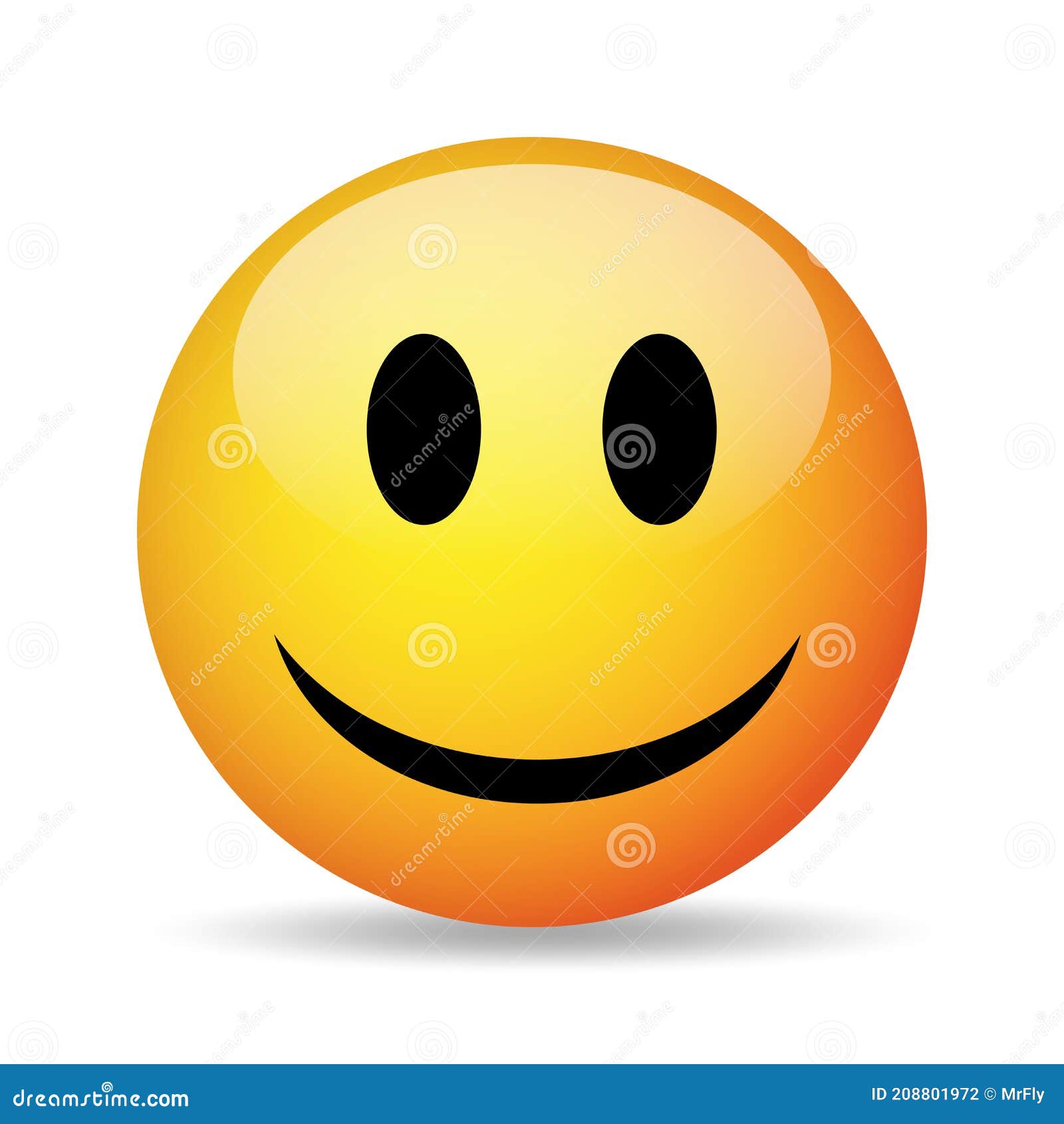 Yellow Smiley Face Vector Illustration Stock Vector - Illustration of ...