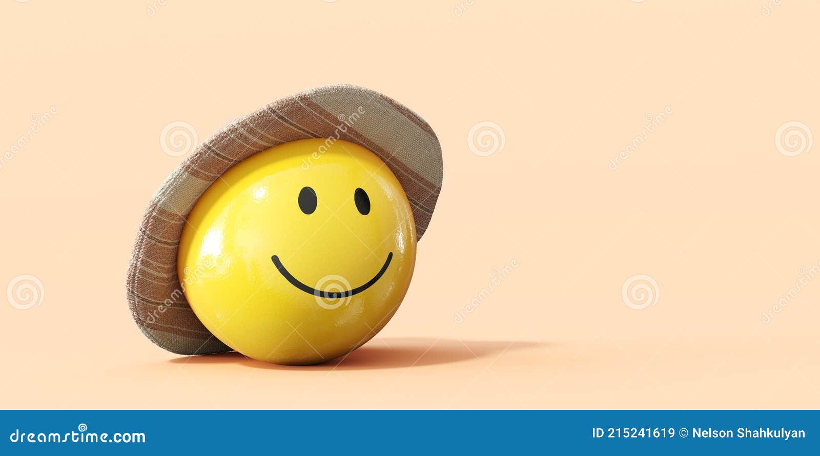 Smiley with hat stock image. Image of smiley, wink, yellow - 215241619