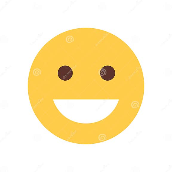 Yellow Smiling Cartoon Face Laughing Emoji People Emotion Icon Stock