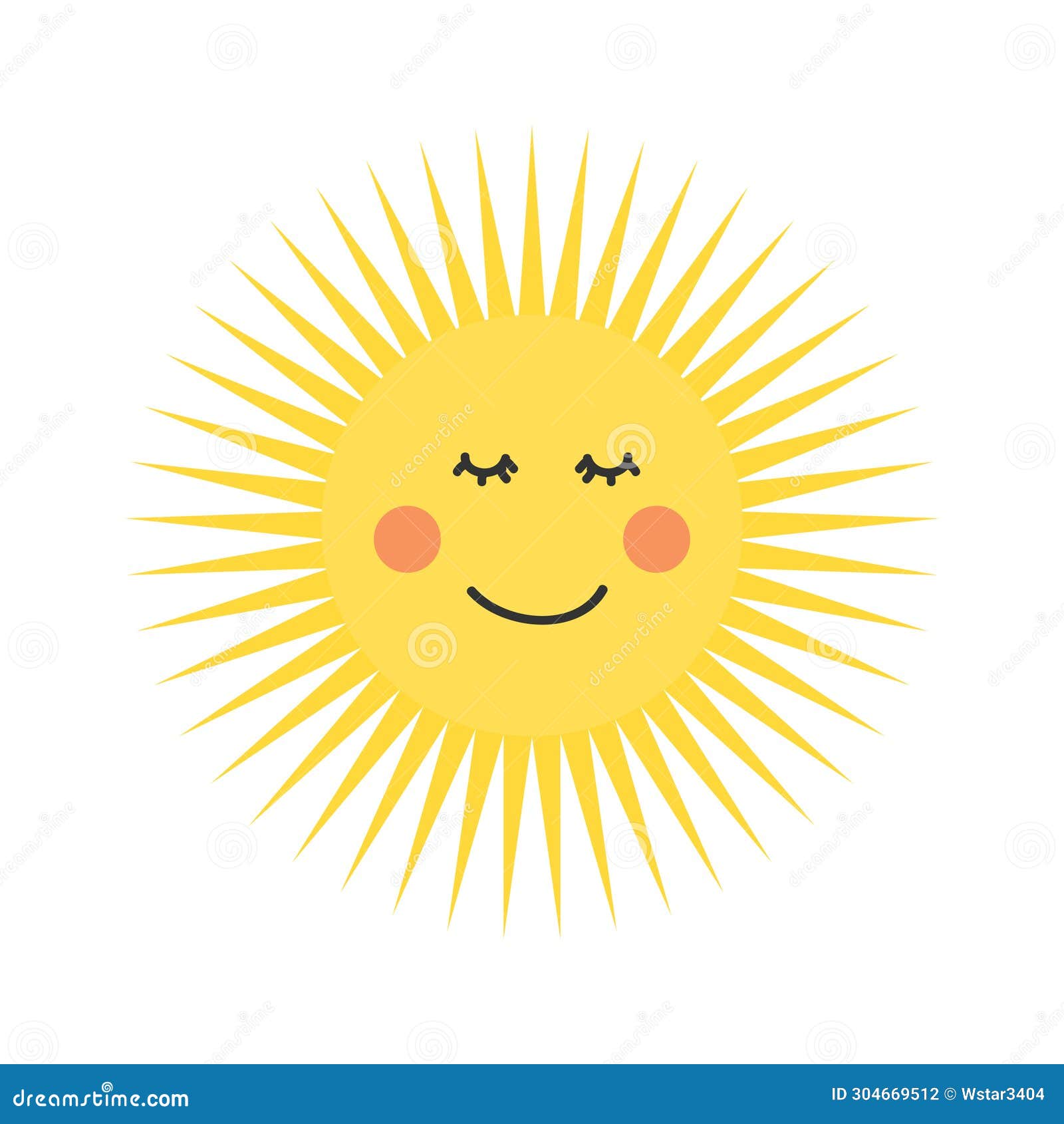 Yellow Smiling Sun Icon stock vector. Illustration of infographic ...