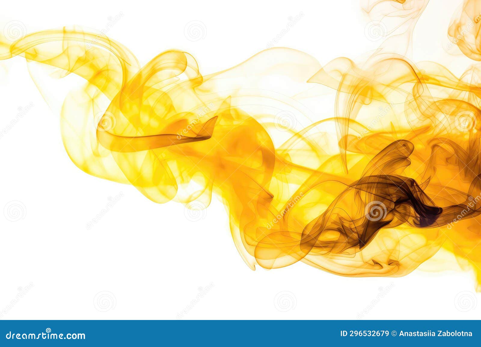 Yellow Smoke on White Background. Generative AI Stock Illustration ...