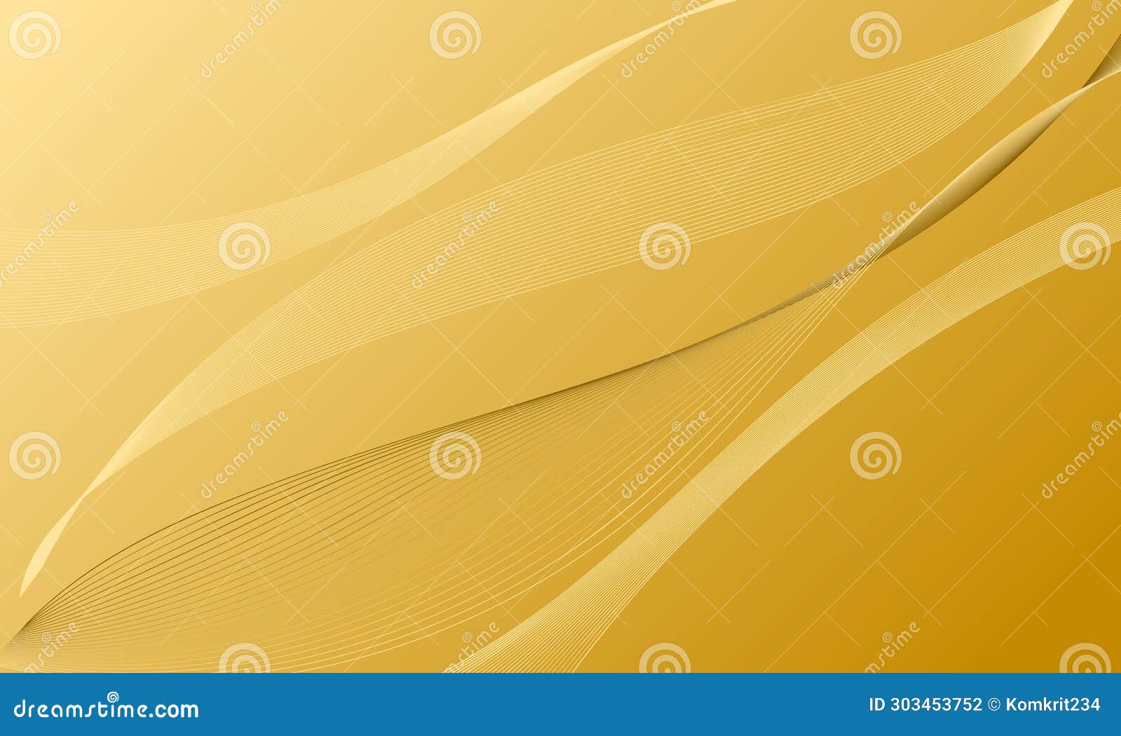 Yellow Smooth Lines Wave Curves with Gradient Abstract Background Stock ...