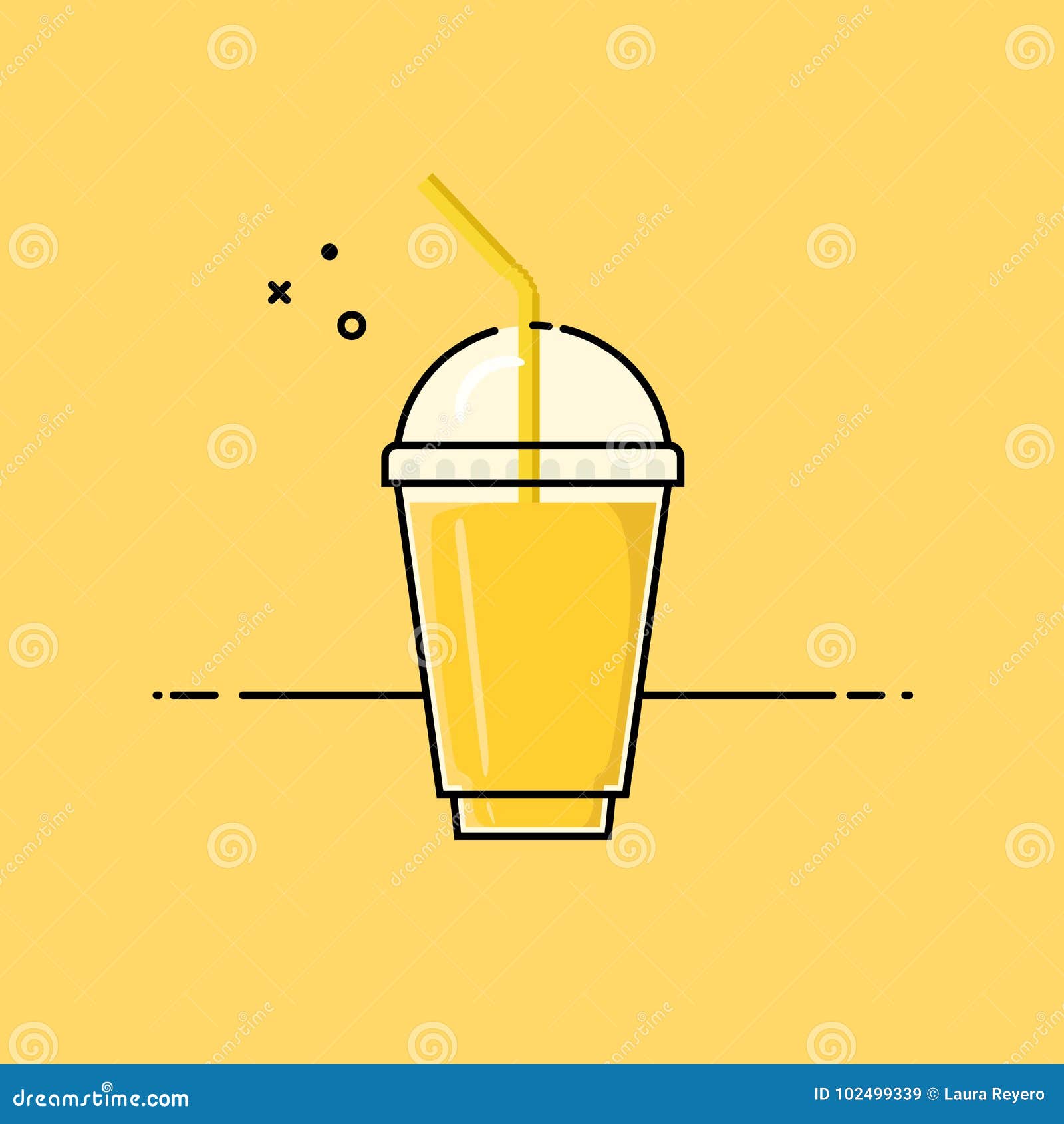 Yellow Smoothie stock illustration. Illustration of healthy - 102499339