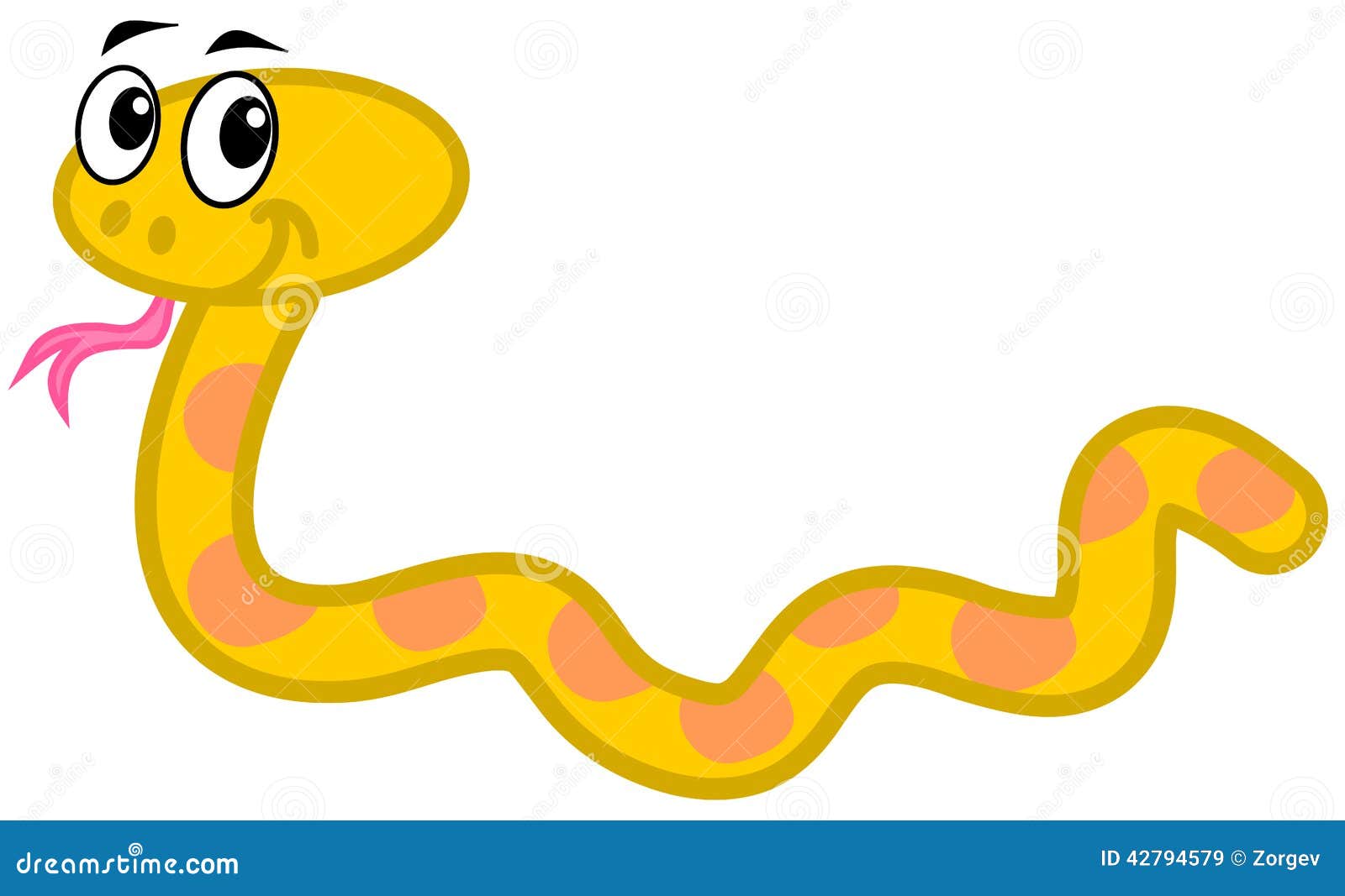 A yellow snake stock illustration. Illustration of animals - 42794579