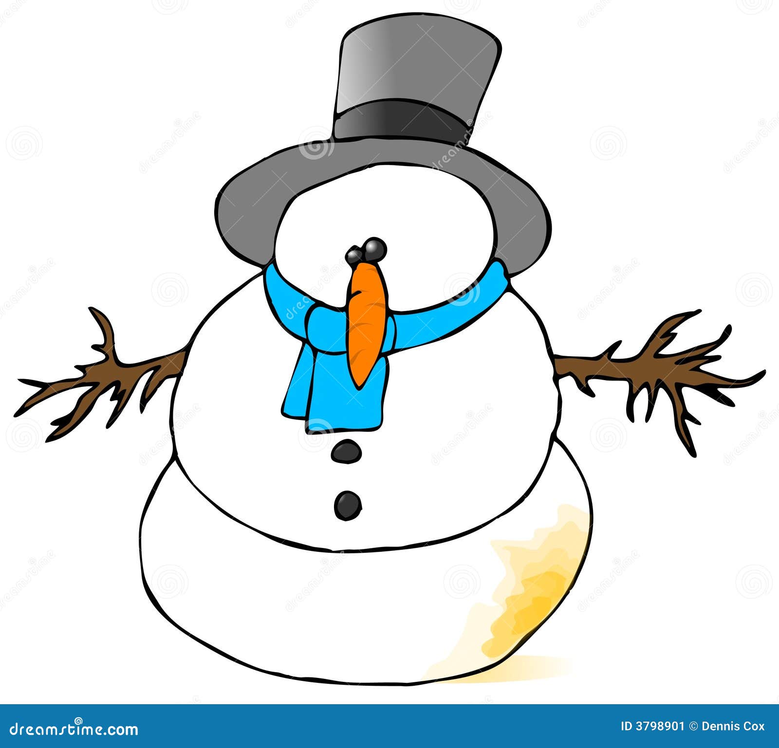 Yellow Snowman stock illustration. Illustration of yellow - 3798901
