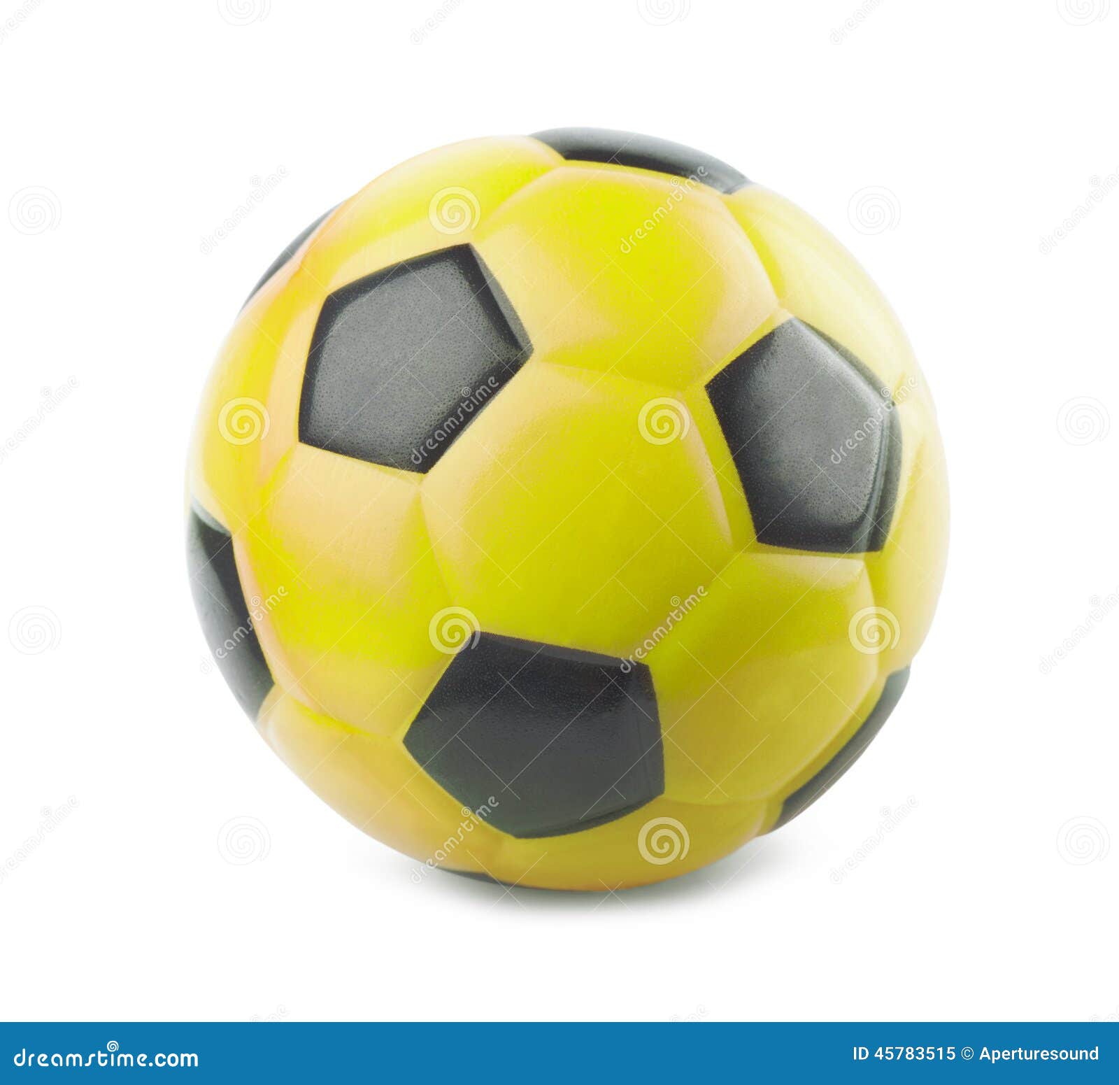 Yellow soccer ball stock image. Image of circle, ball - 45783515