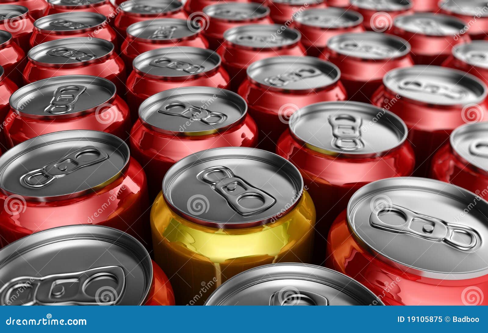 Yellow Soda Can Standing Out Stock Illustration - Illustration of ...