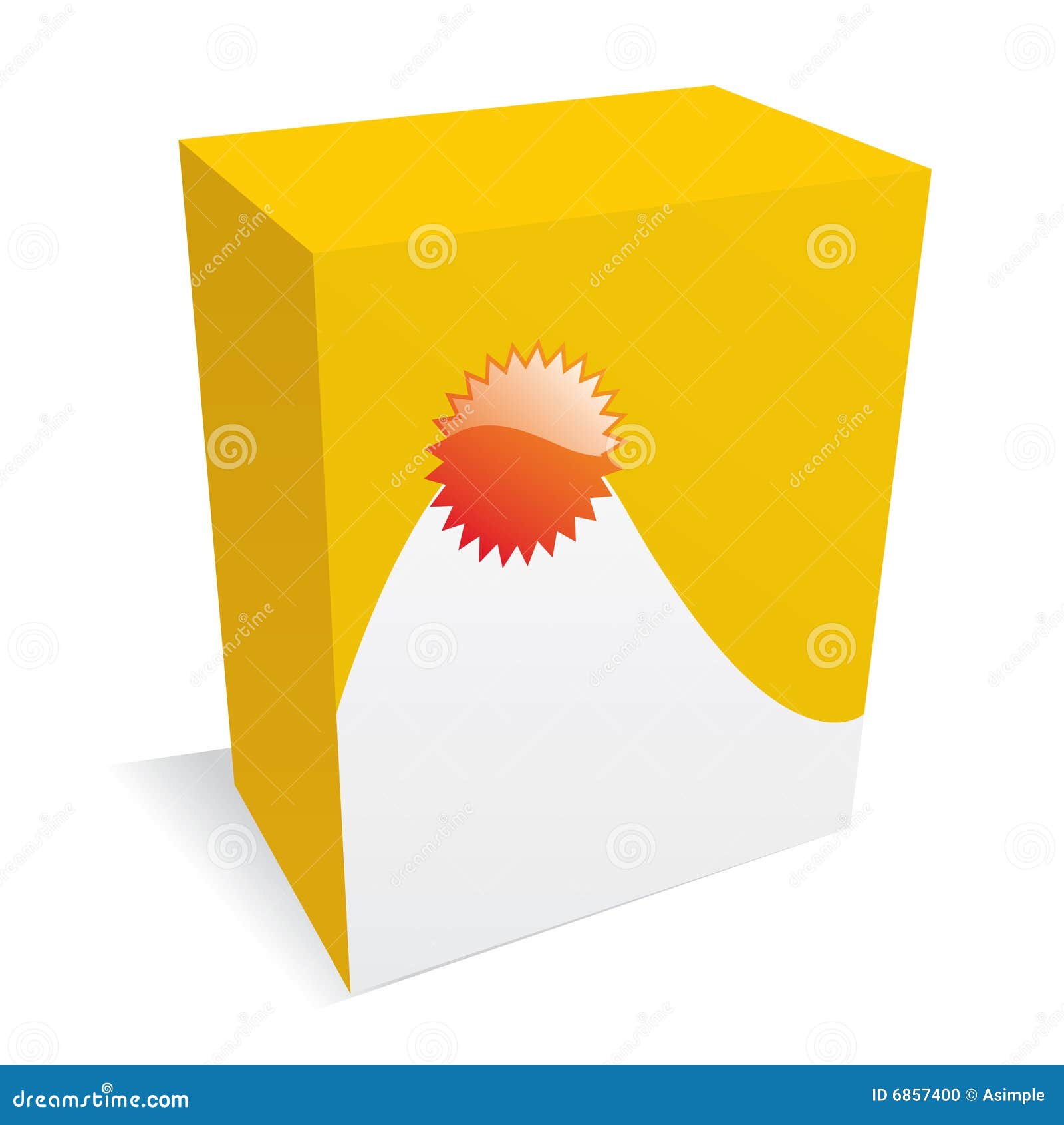Yellow software box stock illustration. Illustration of advertise - 6857400