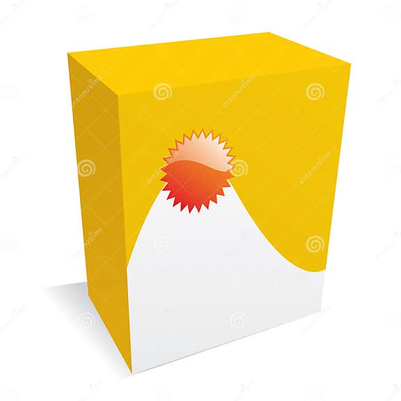 Yellow software box stock illustration. Illustration of advertise - 6857400