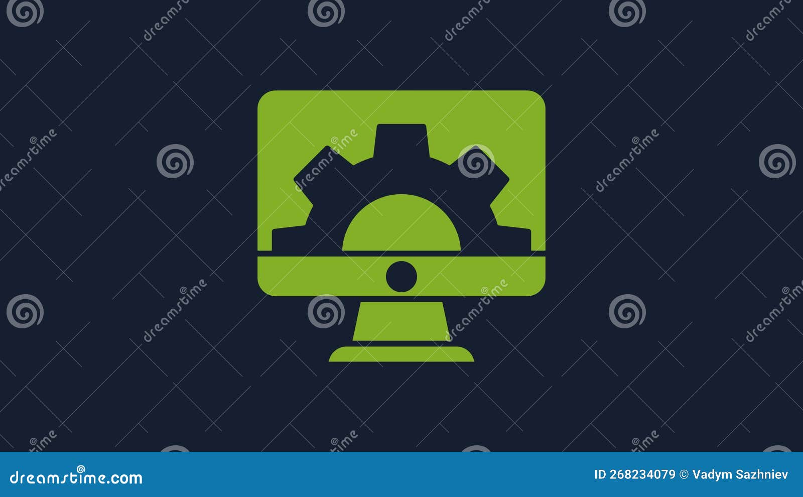 Yellow Software, Web Development, Programming Concept Icon Isolated on Blue Background ...
