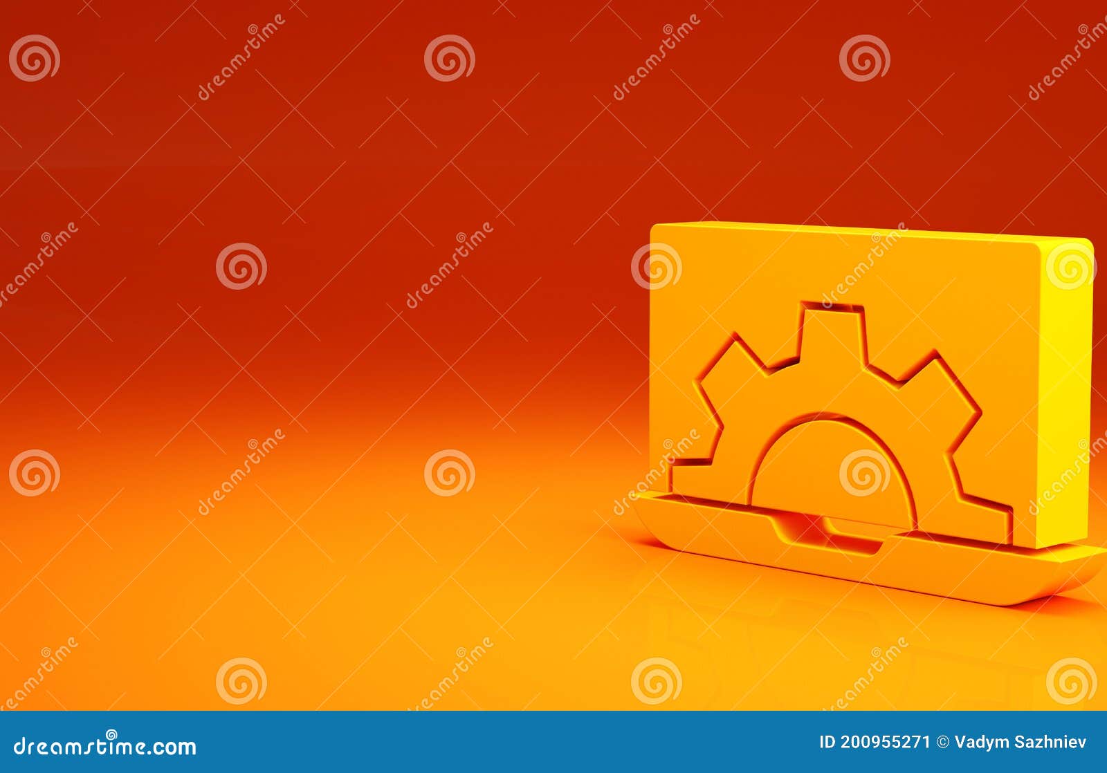 Yellow Software, Web Development, Programming Concept Icon Isolated on Orange Background ...