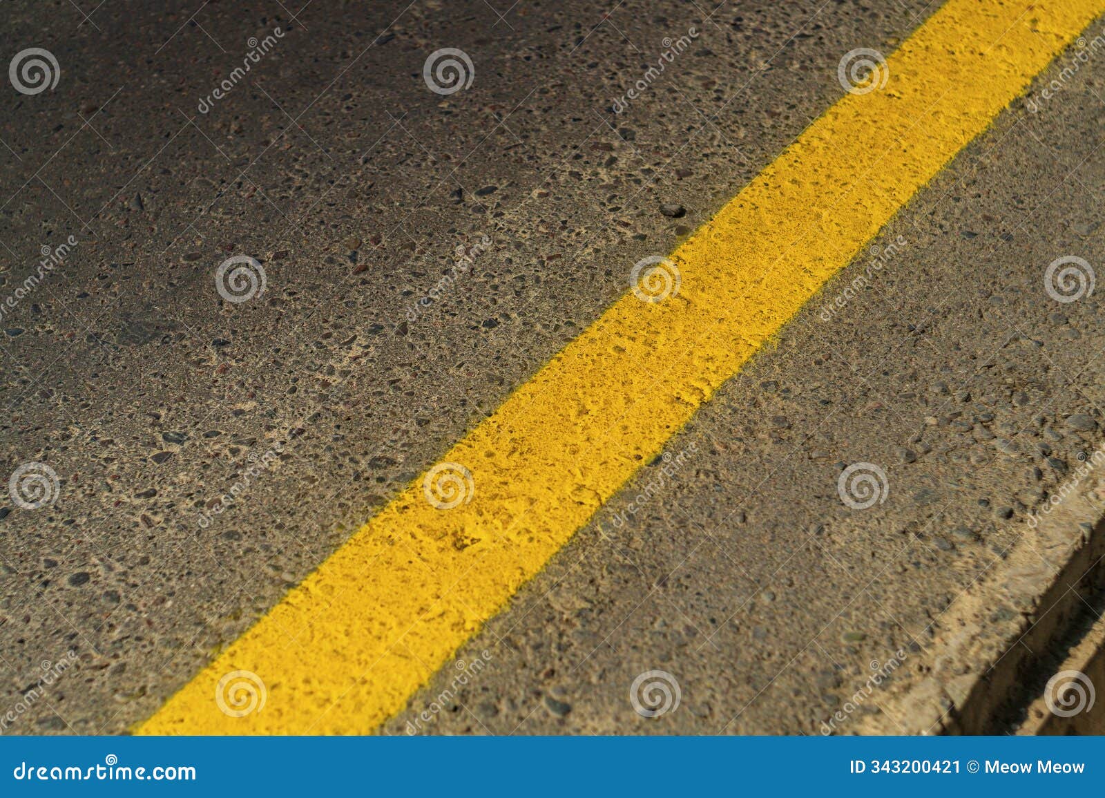 Yellow Solid Road Markings Indicate Danger when Approaching the Edge of ...