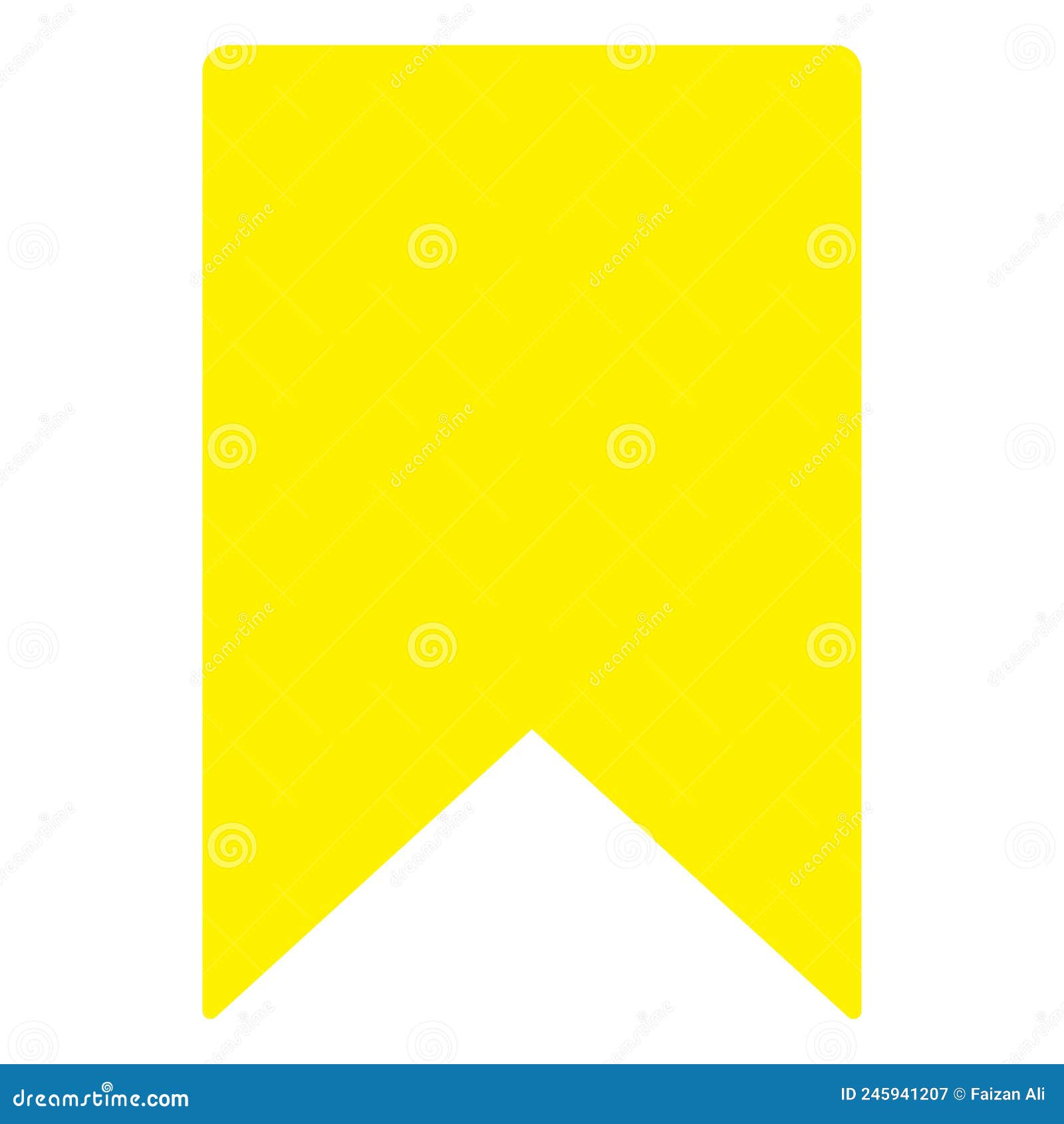 Yellow Solid Vector Bookmark Icon Stock Illustration - Illustration of ...