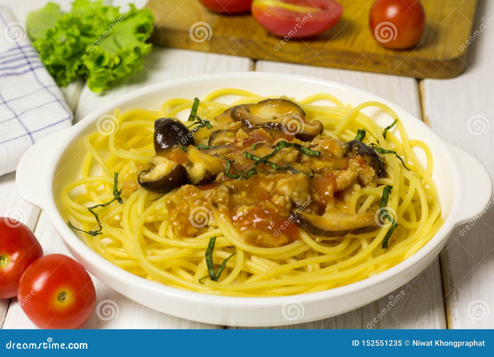 The Yellow Spaghetti Line is on the Plate Stock Image - Image of ...
