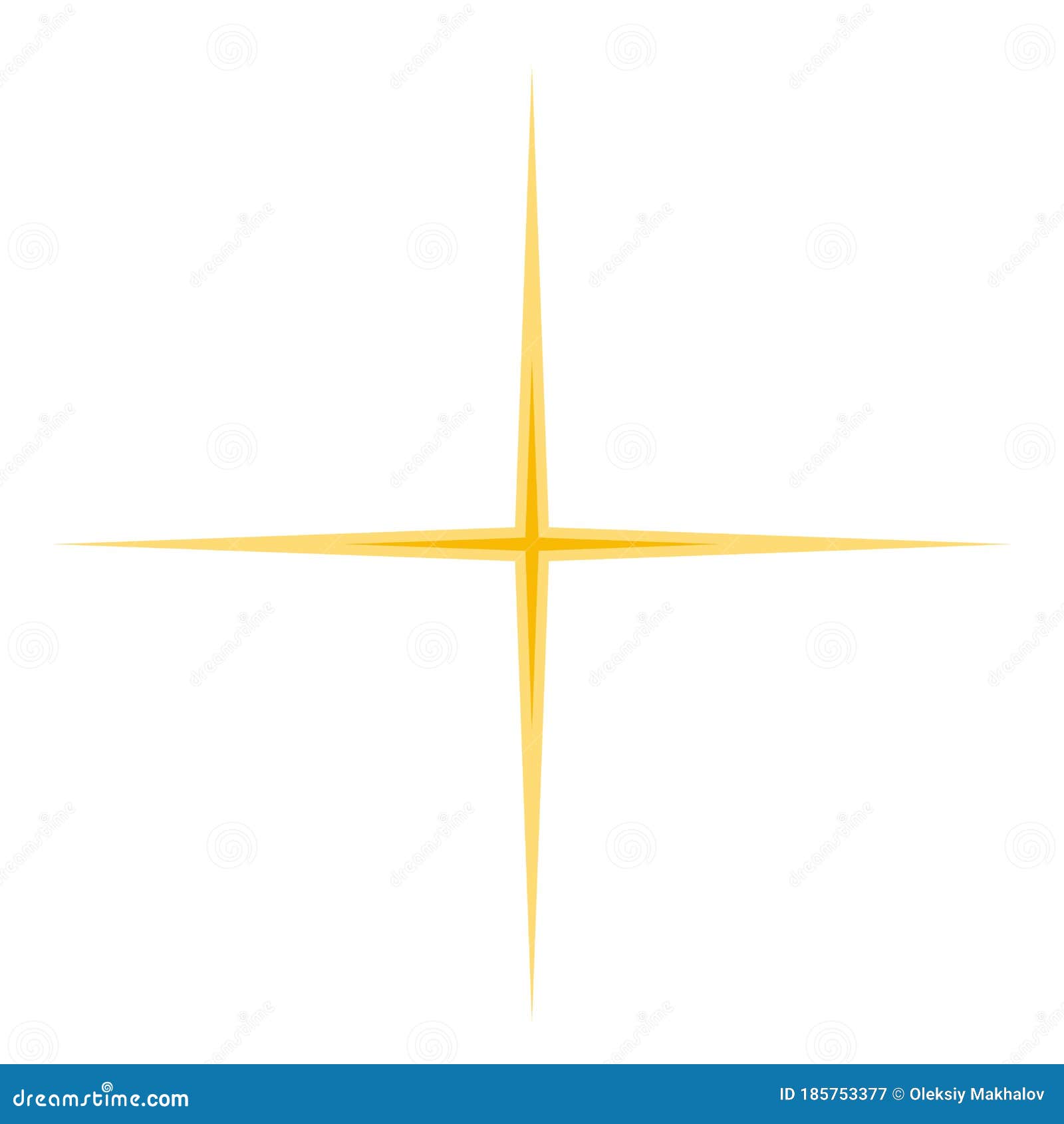 Yellow Sparkling Star, Shiny Flashes of Fireworks, Elements with ...