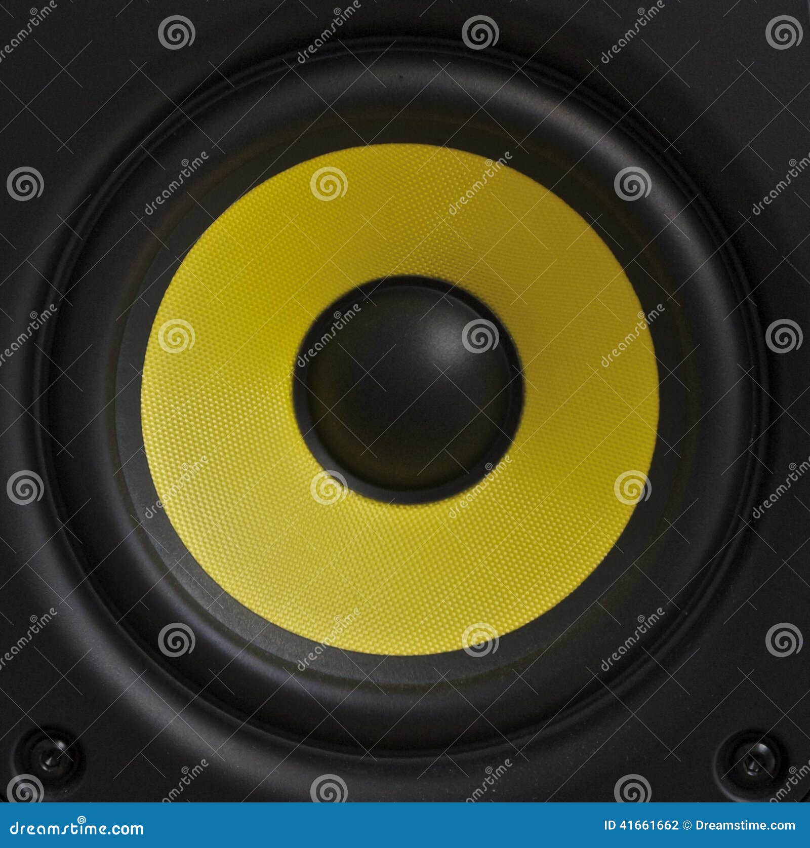 Yellow Speaker Cone stock photo. Image of cone, sound - 41661662