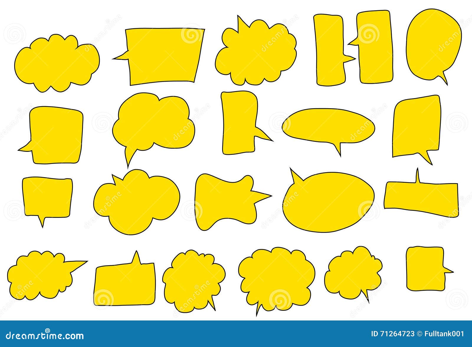 Yellow Speech bubble stock vector. Illustration of label - 71264723