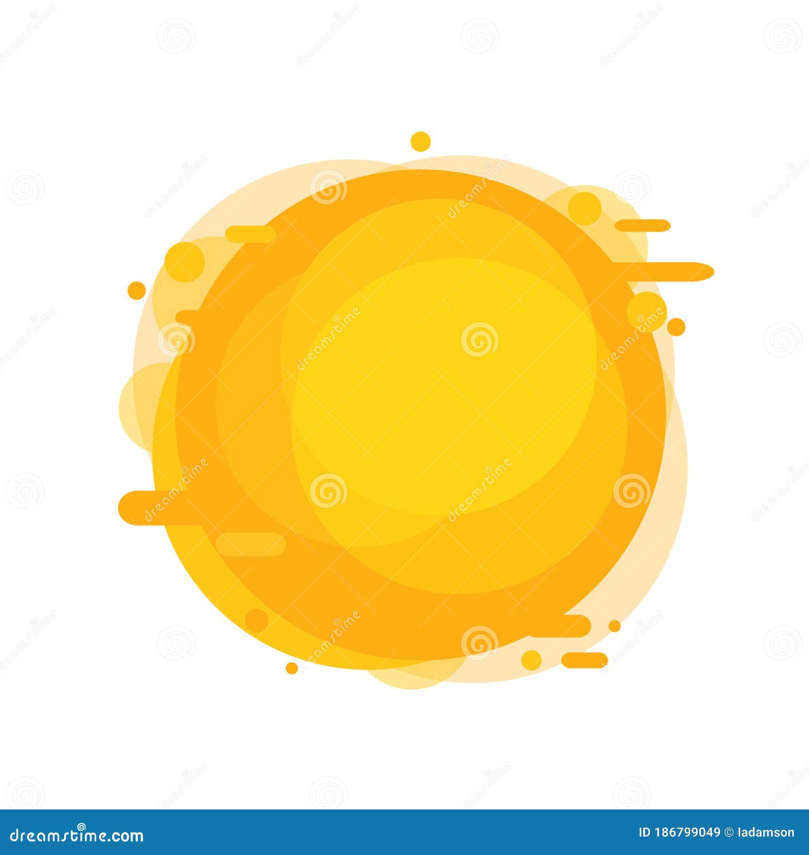 Yellow Speech Bubble Isolated White Background Stock Vector ...