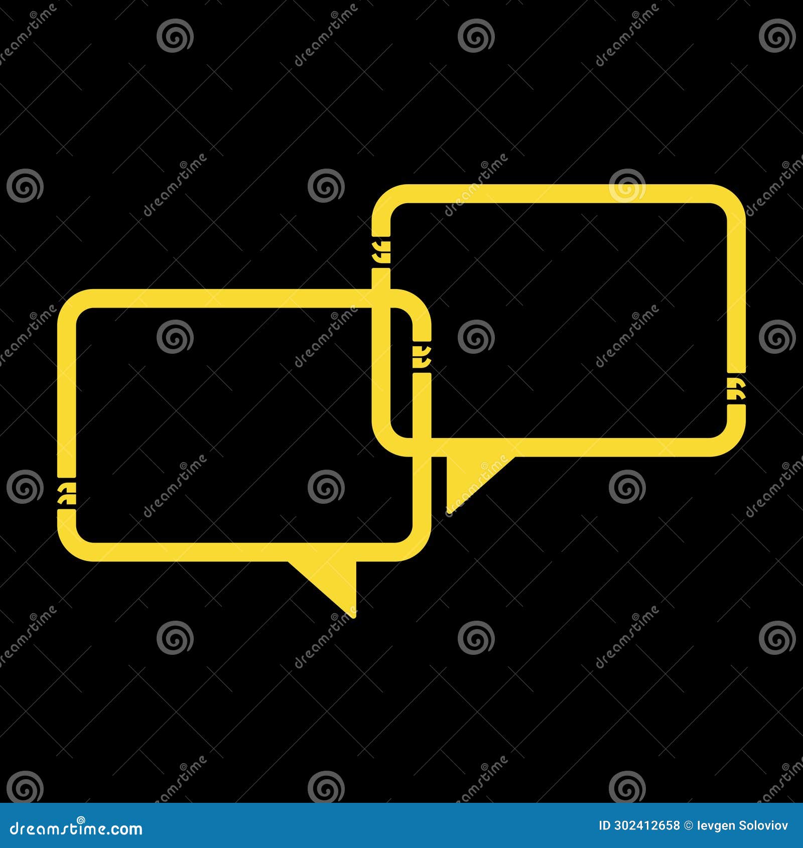 Yellow speech bubbles stock vector. Illustration of speech - 302412658