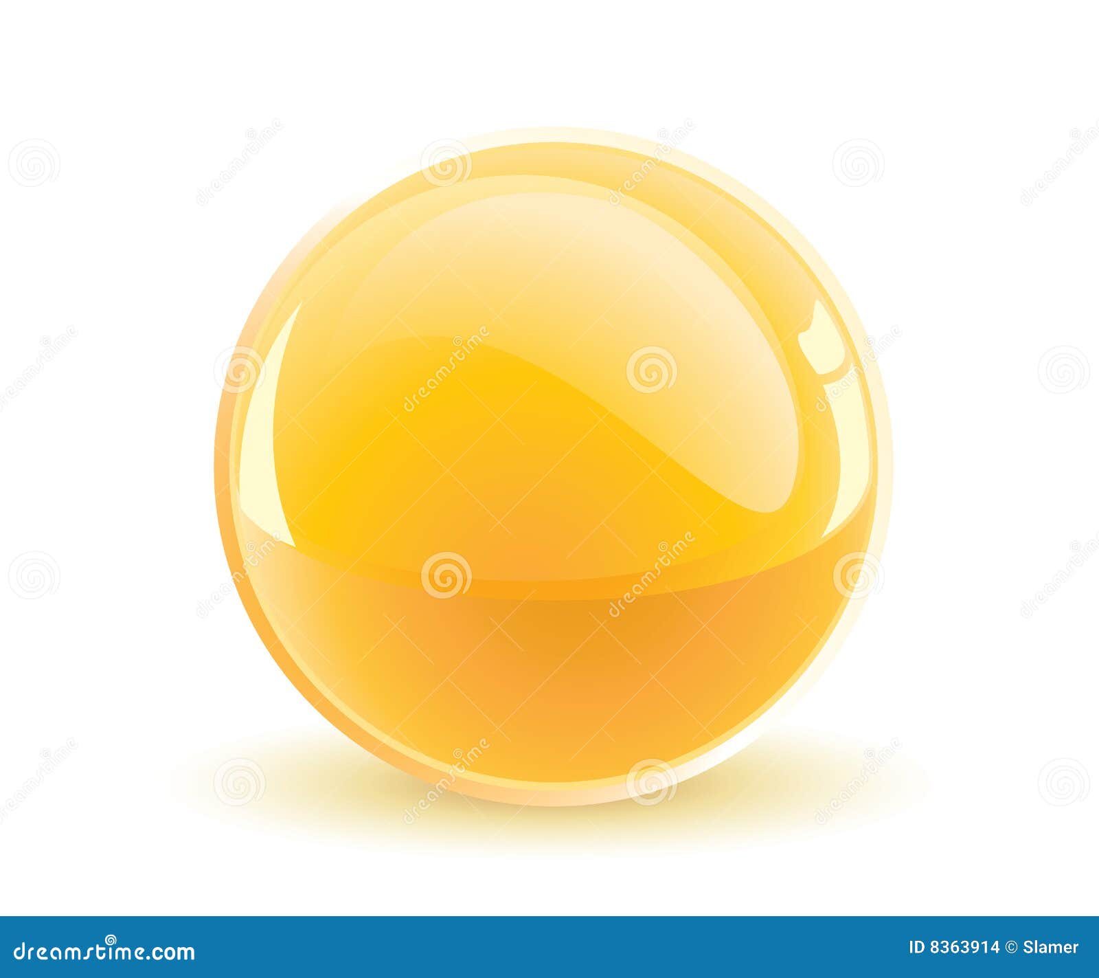 Yellow sphere stock vector. Illustration of button, planet - 8363914