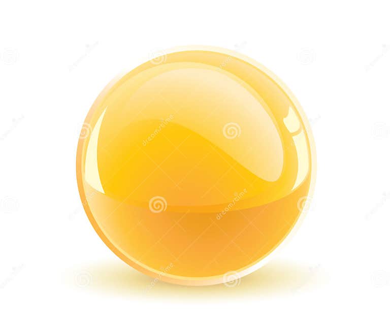 Yellow sphere stock vector. Illustration of button, planet - 8363914
