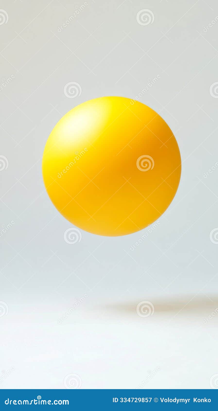 Yellow Sphere Floating on Gradient Background Stock Image - Image of ...