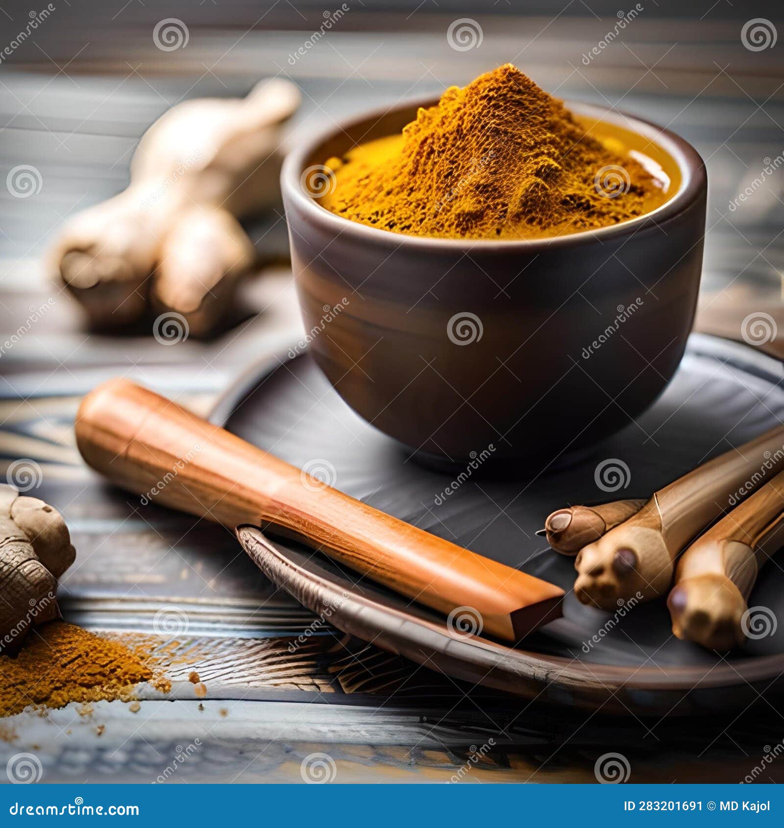 The Yellow Spice Saga: An Odyssey Into Curcuma Longa Royalty-Free Stock ...