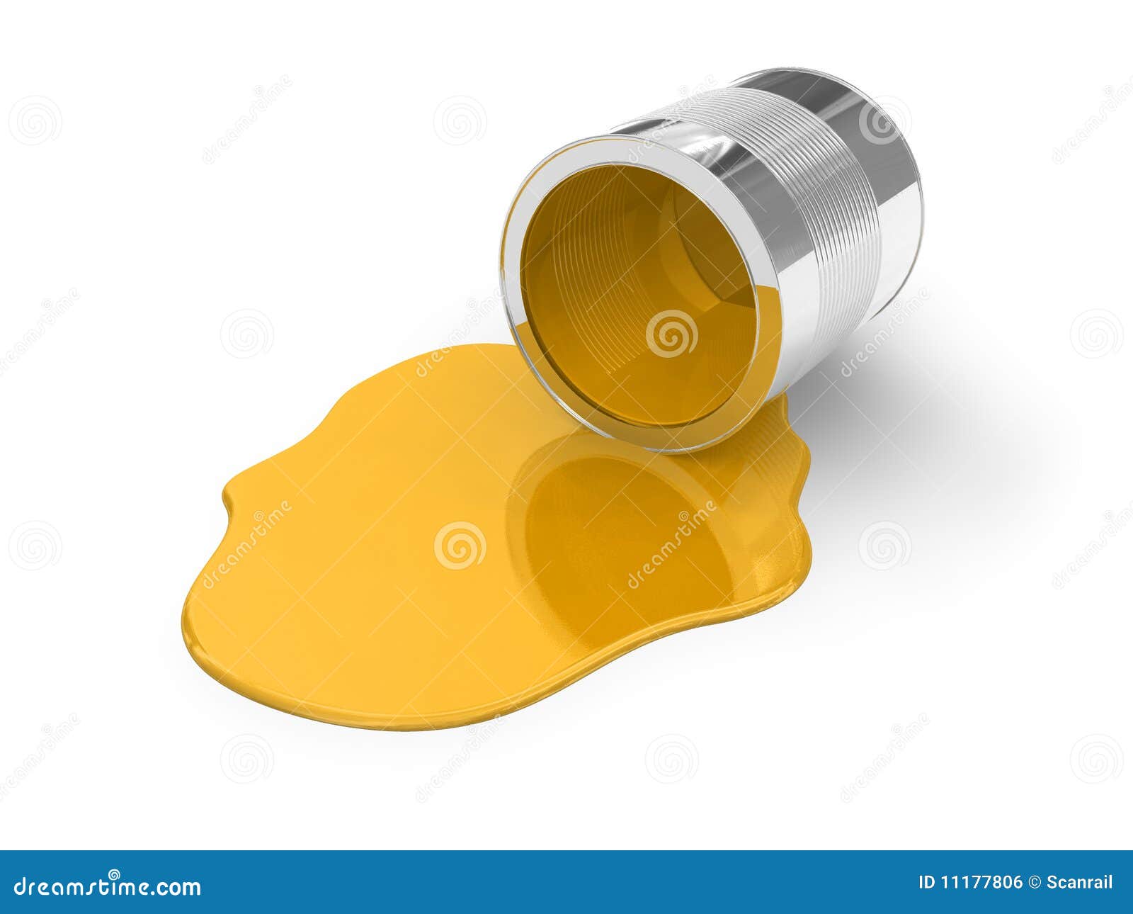 Yellow spilled paint stock illustration. Illustration of indoor - 11177806
