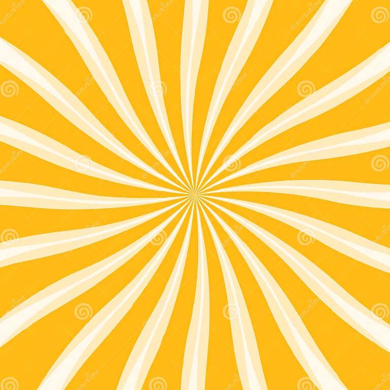 Yellow Spiral Rays Background. Sunburst Pattern Abstract Background ...