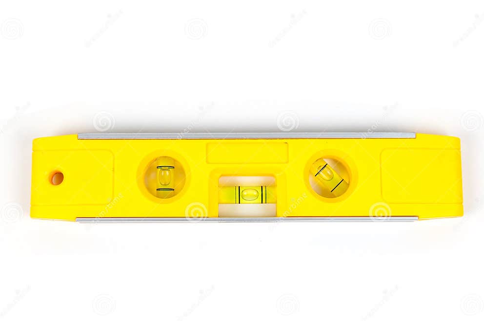 Yellow spirit level stock photo. Image of construction - 14965652