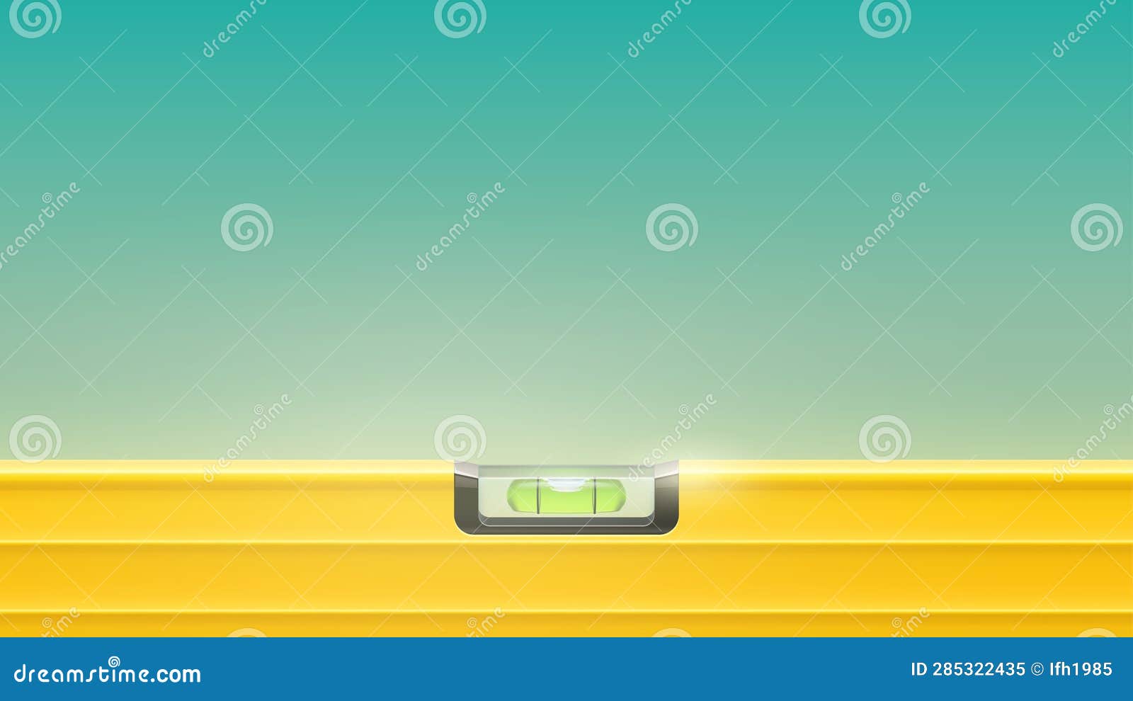 An Yellow Spirit Level on Blue Backdrop Stock Vector - Illustration of ...
