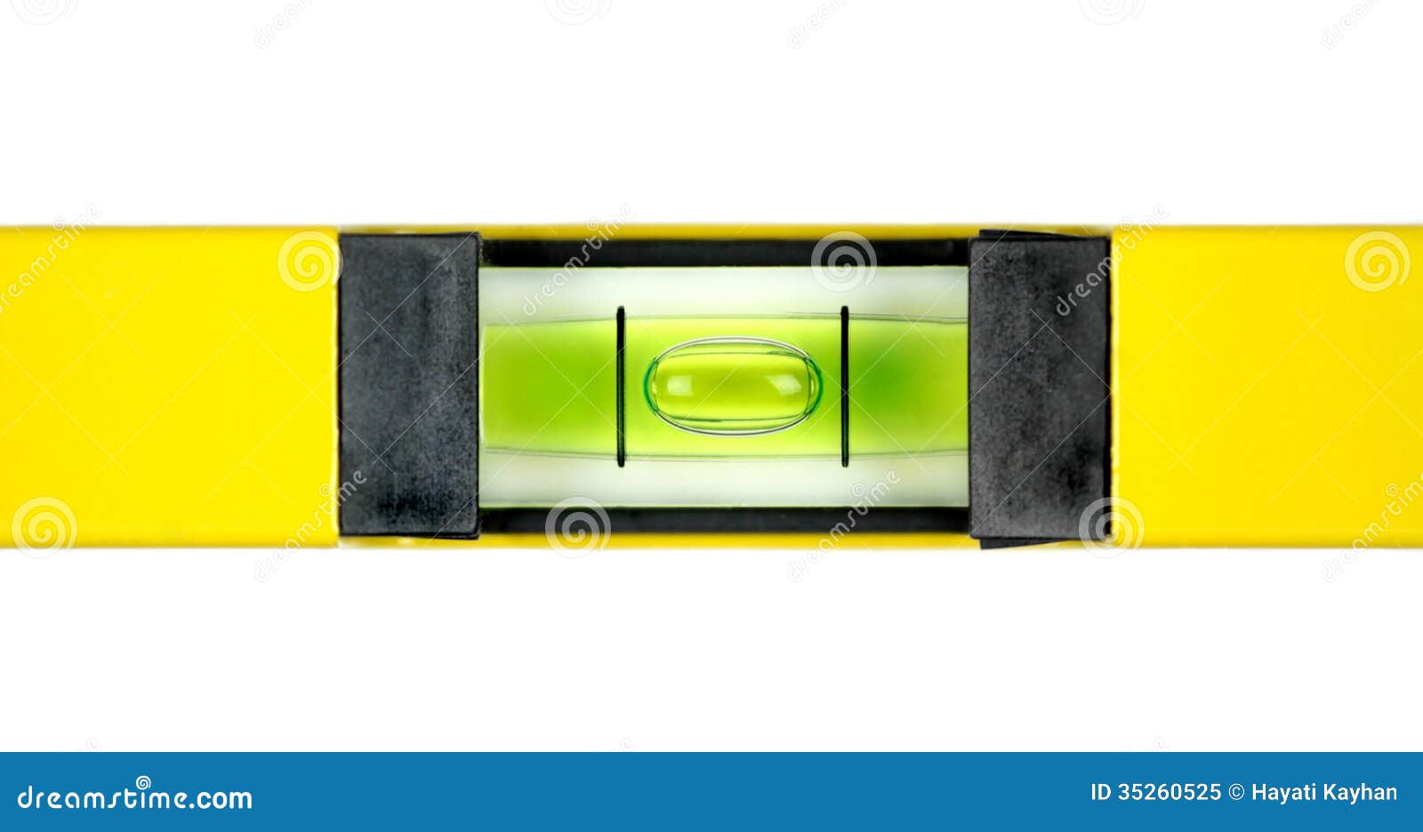 Yellow spirit level. stock image. Image of check, construction - 35260525