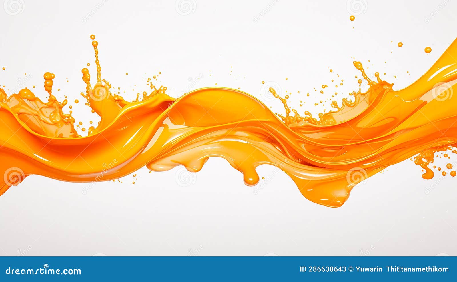 Yellow Splash on White Background. Generative AI Stock Illustration ...