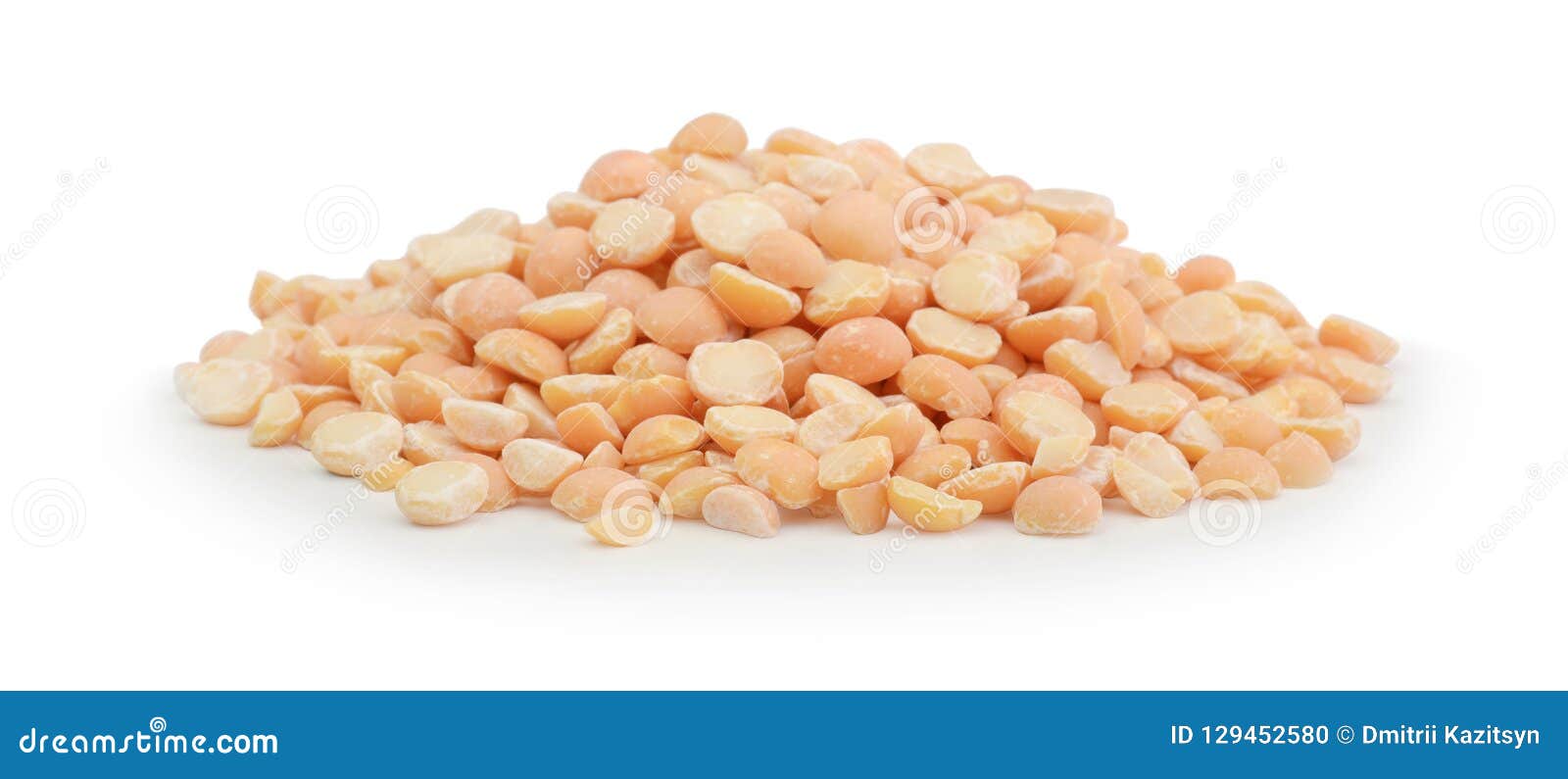 Yellow Split Peas Isolated on a White Background Stock Photo - Image of ...