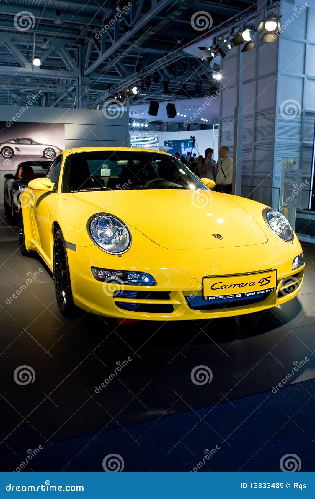 Yellow Sport Car Parsche Carrera Editorial Stock Image - Image of ...