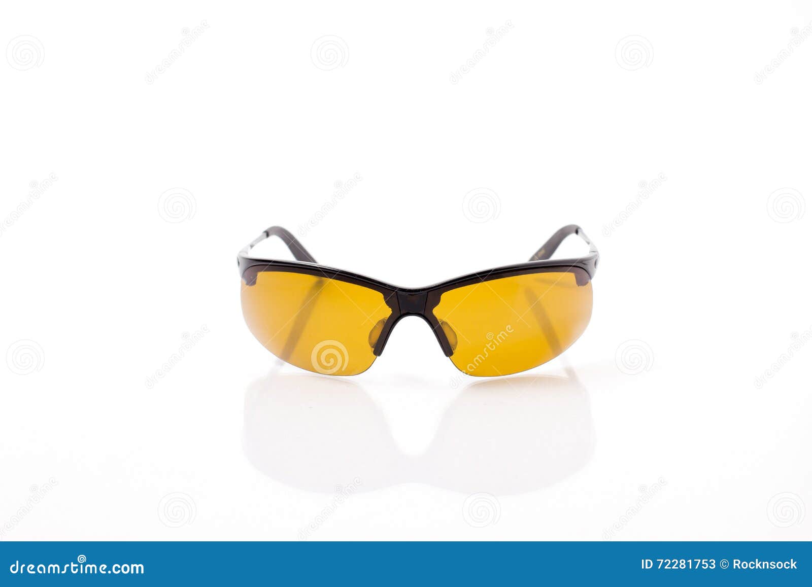 Yellow Sport Polarized Sunglasses Stock Image - Image of sunlight ...