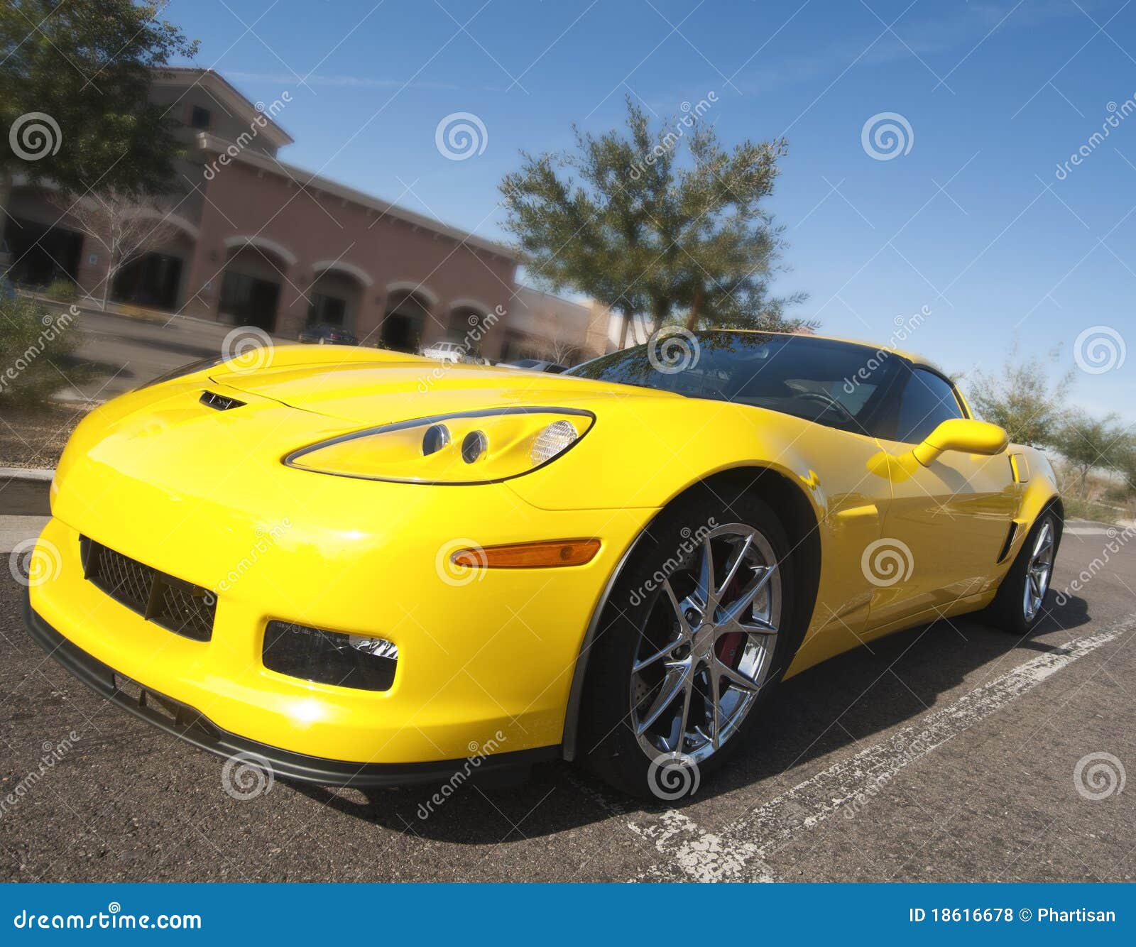 Yellow sports car stock photo. Image of automobile, design - 18616678