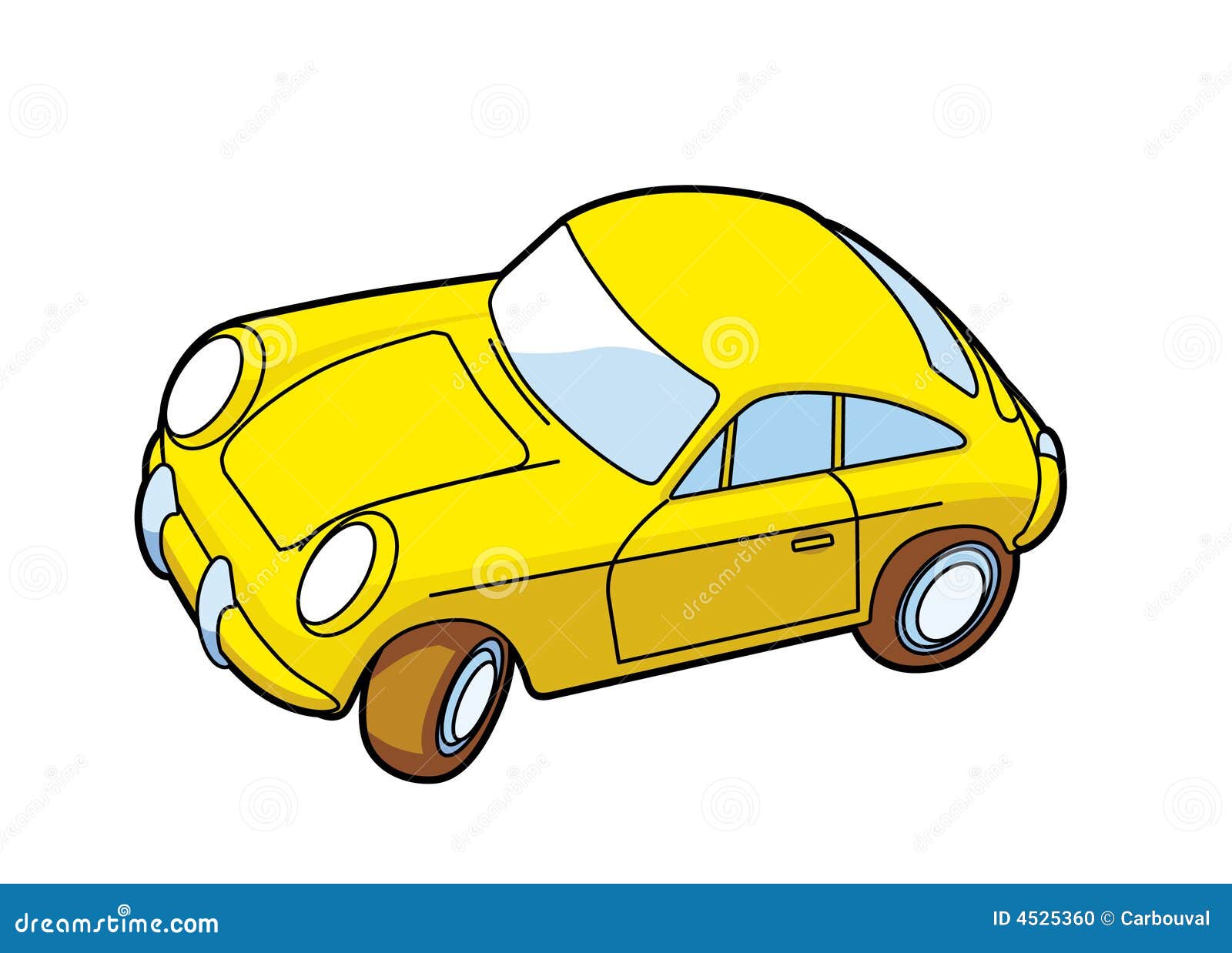 Yellow sports car stock vector. Illustration of ride, sports - 4525360