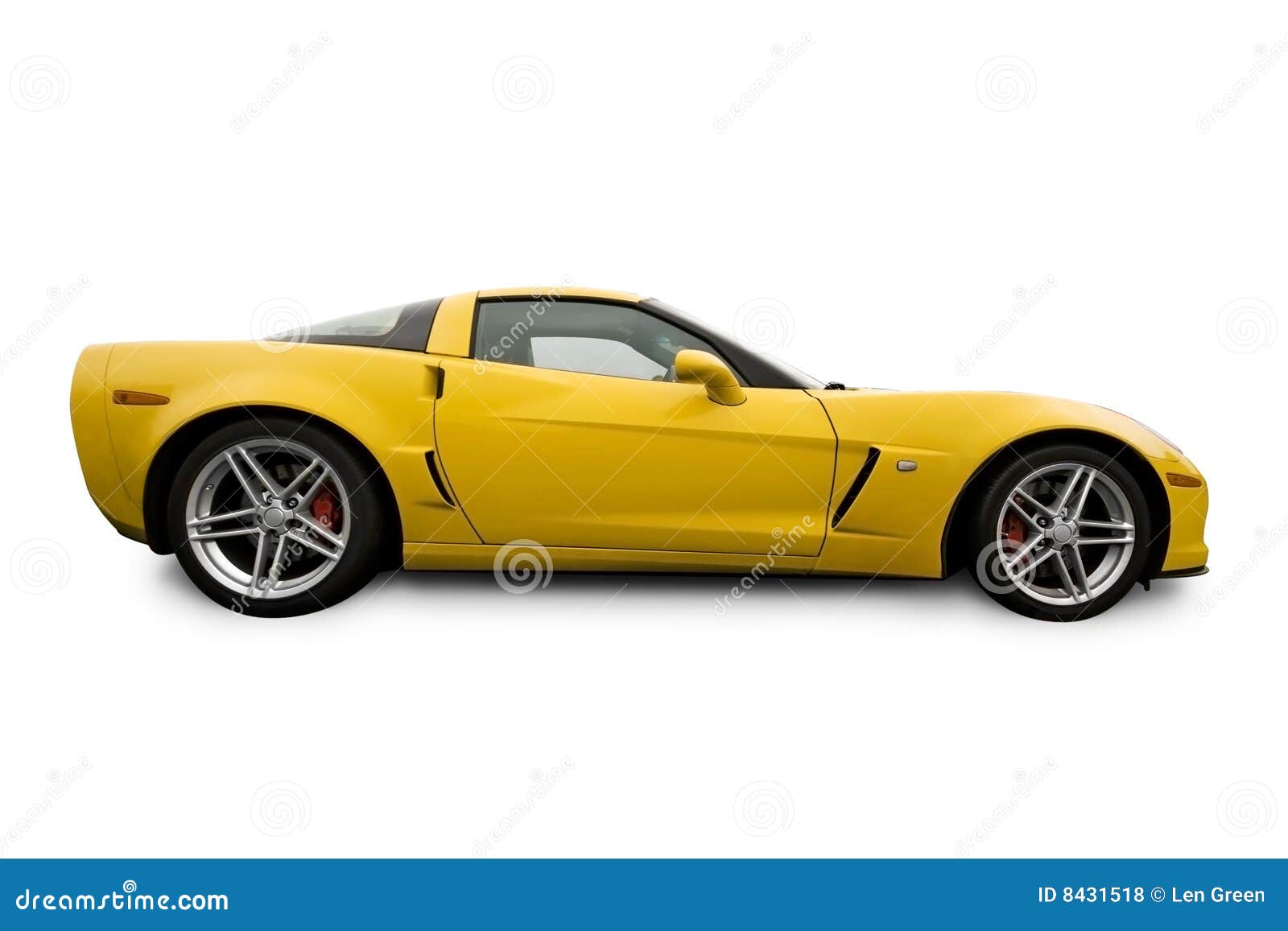 Yellow sports car stock photo. Image of desire, isolated - 8431518