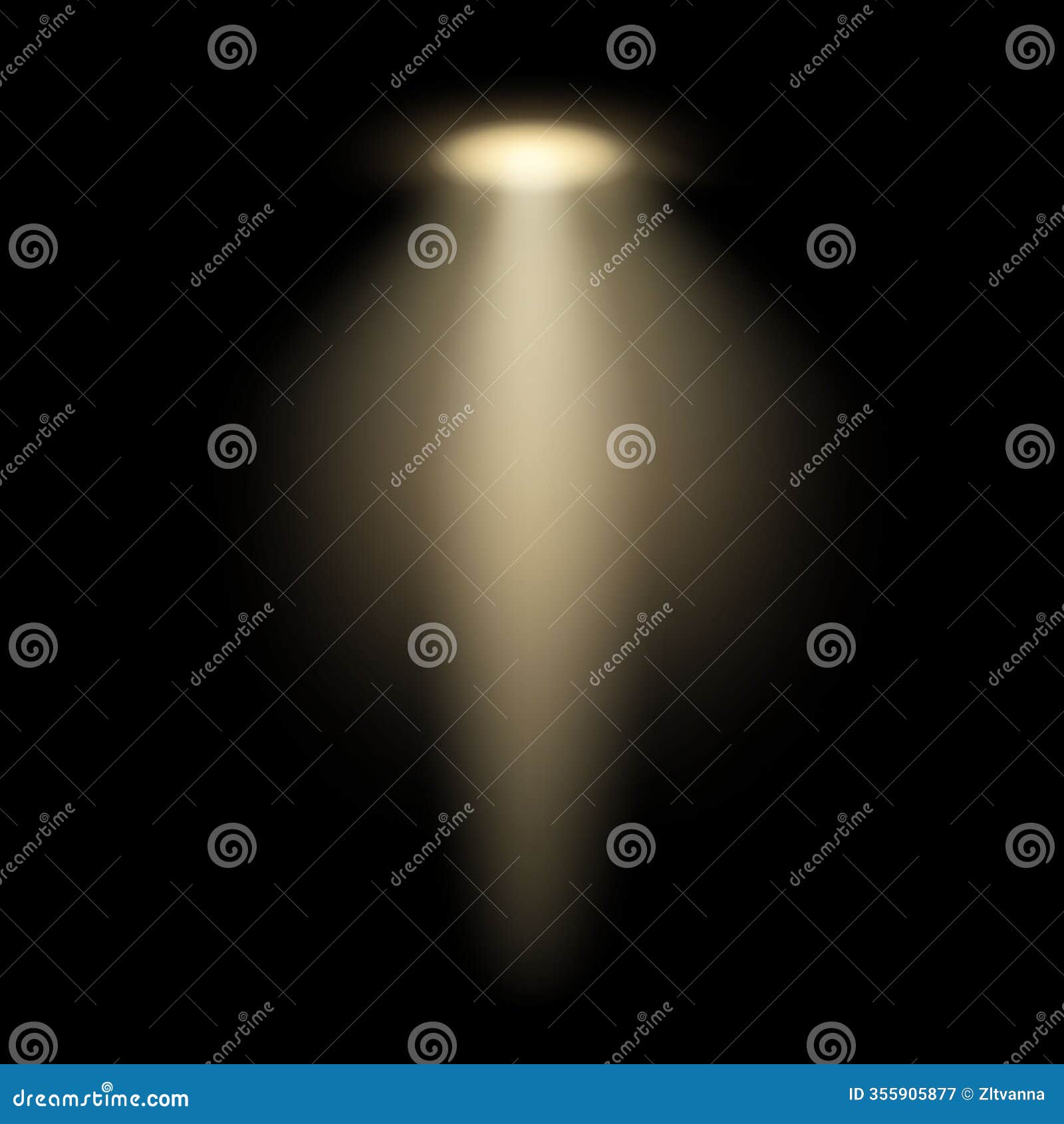 Set Of Yellow Spotlight, Projector Light Effect. Cartoon Vector ...
