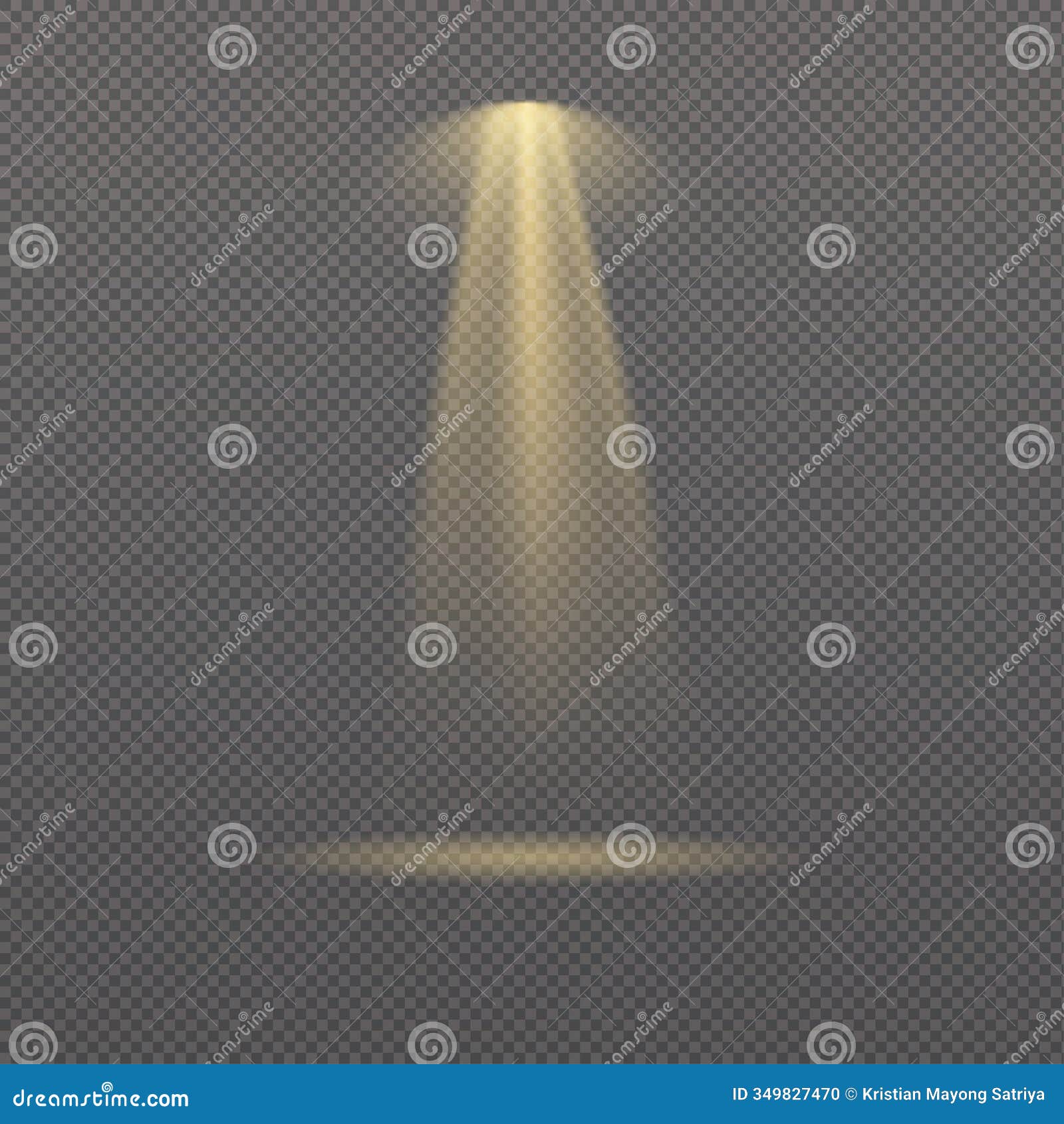 Yellow Spotlight. Light Effect Vector on Transparent Background Stock ...